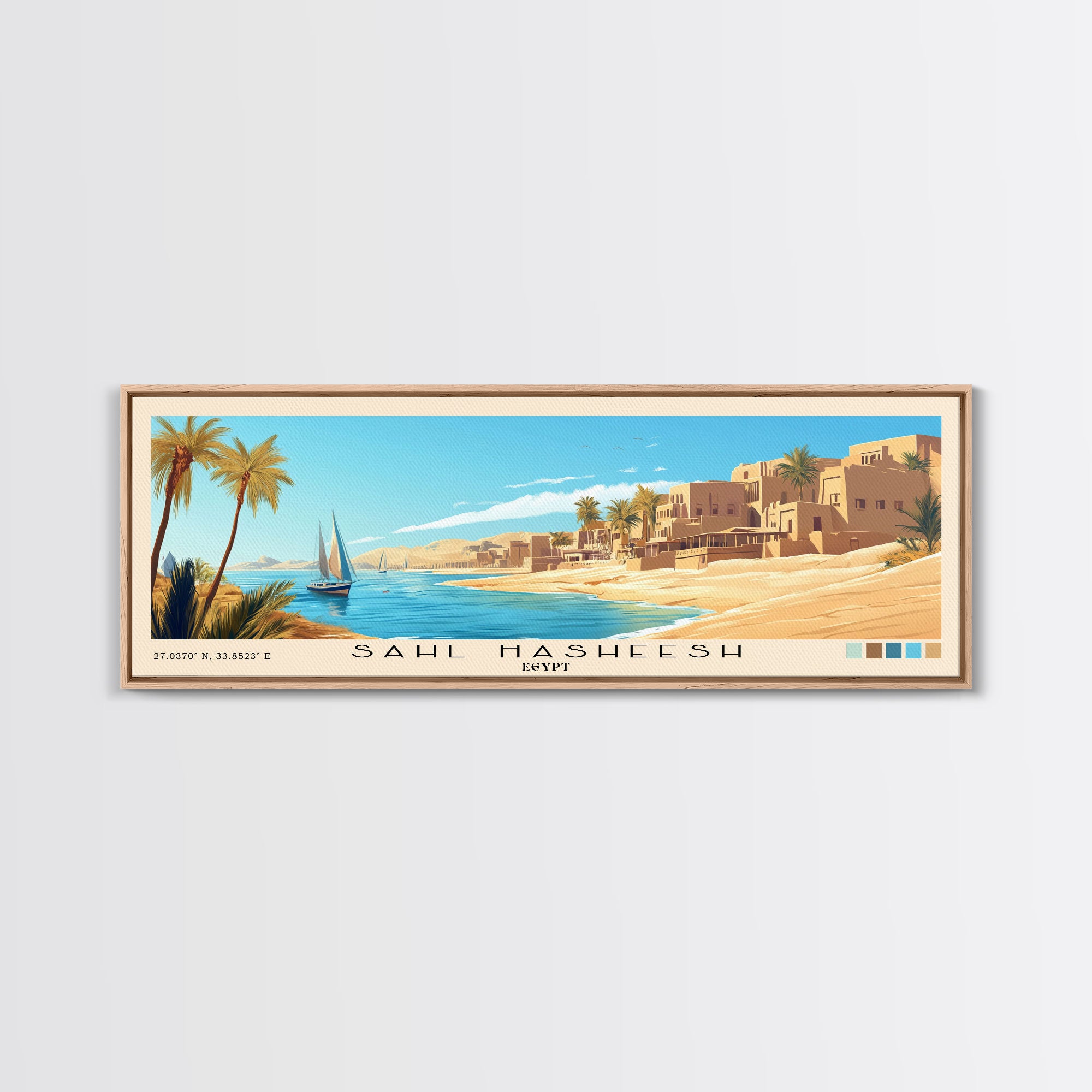 Sahl Hasheesh, Egypt Panoramic Beach Print, Vacation Gift, Egypt Wall – NuevArt