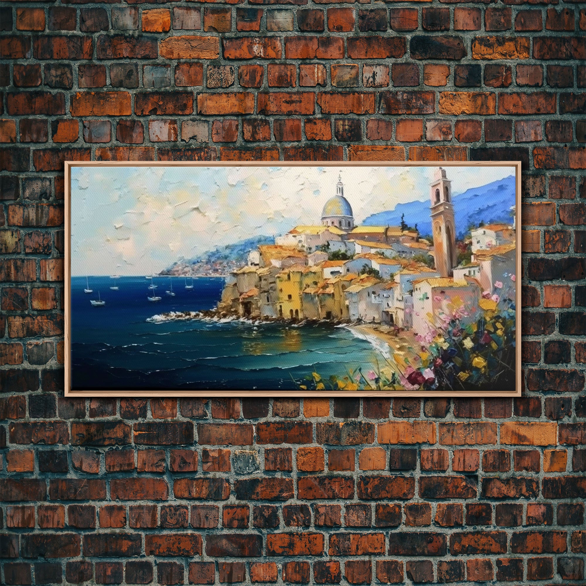 Italian Villa Art, Wall Art Prints, Amalfi Coast, Italy Art, Seascape ...