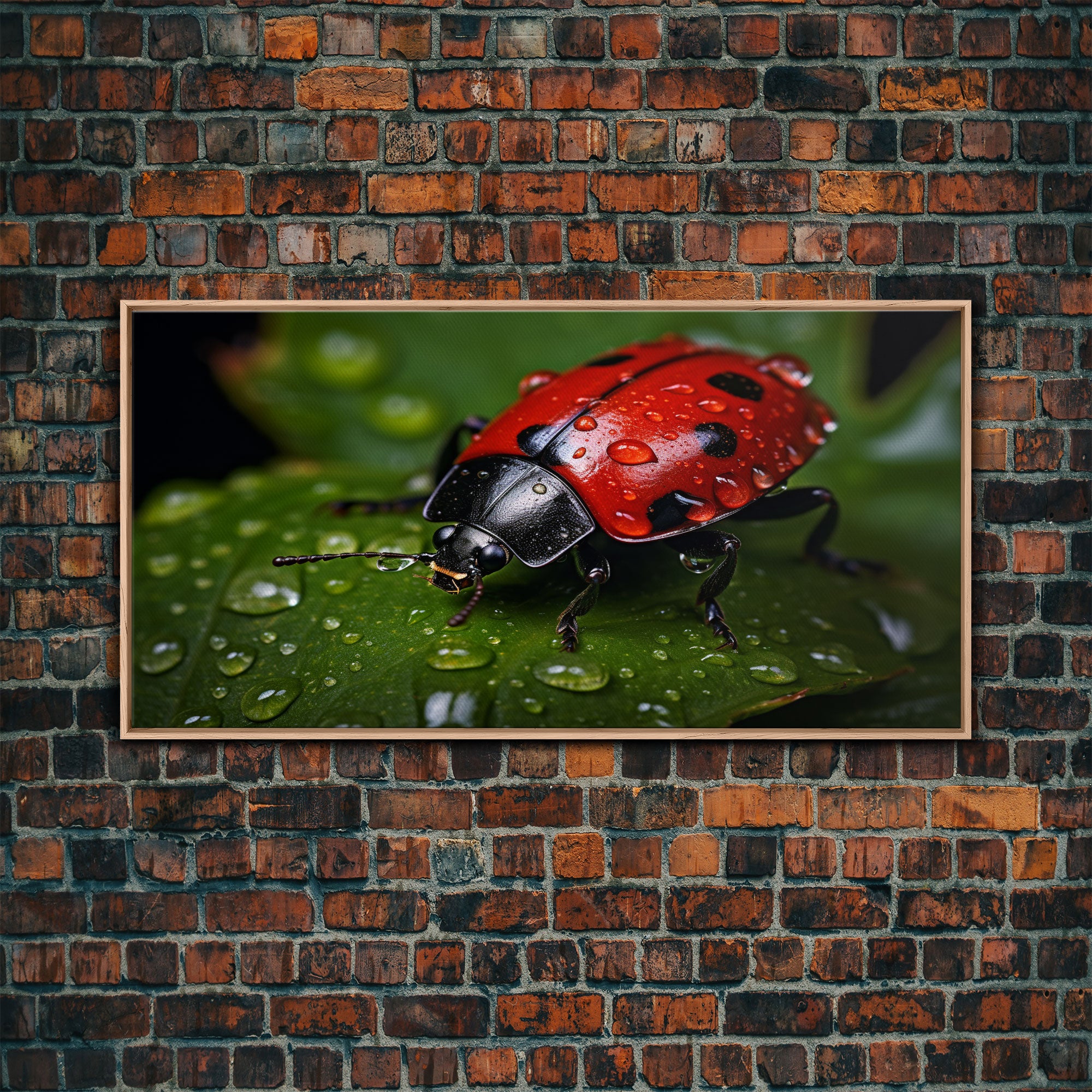 Ladybug, Insect Art, Nature Wall Art, Panoramic Art, Wall Art, Canvas ...