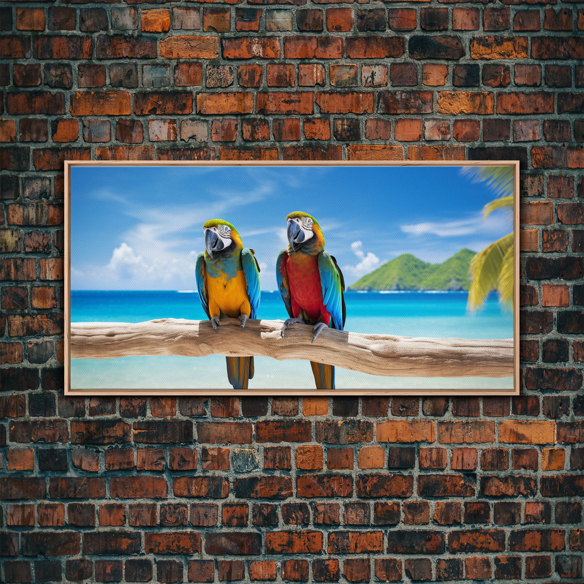 Macaw, Bird Print, Tropical Bird Print, Tropical Art Print, Panoramic ...