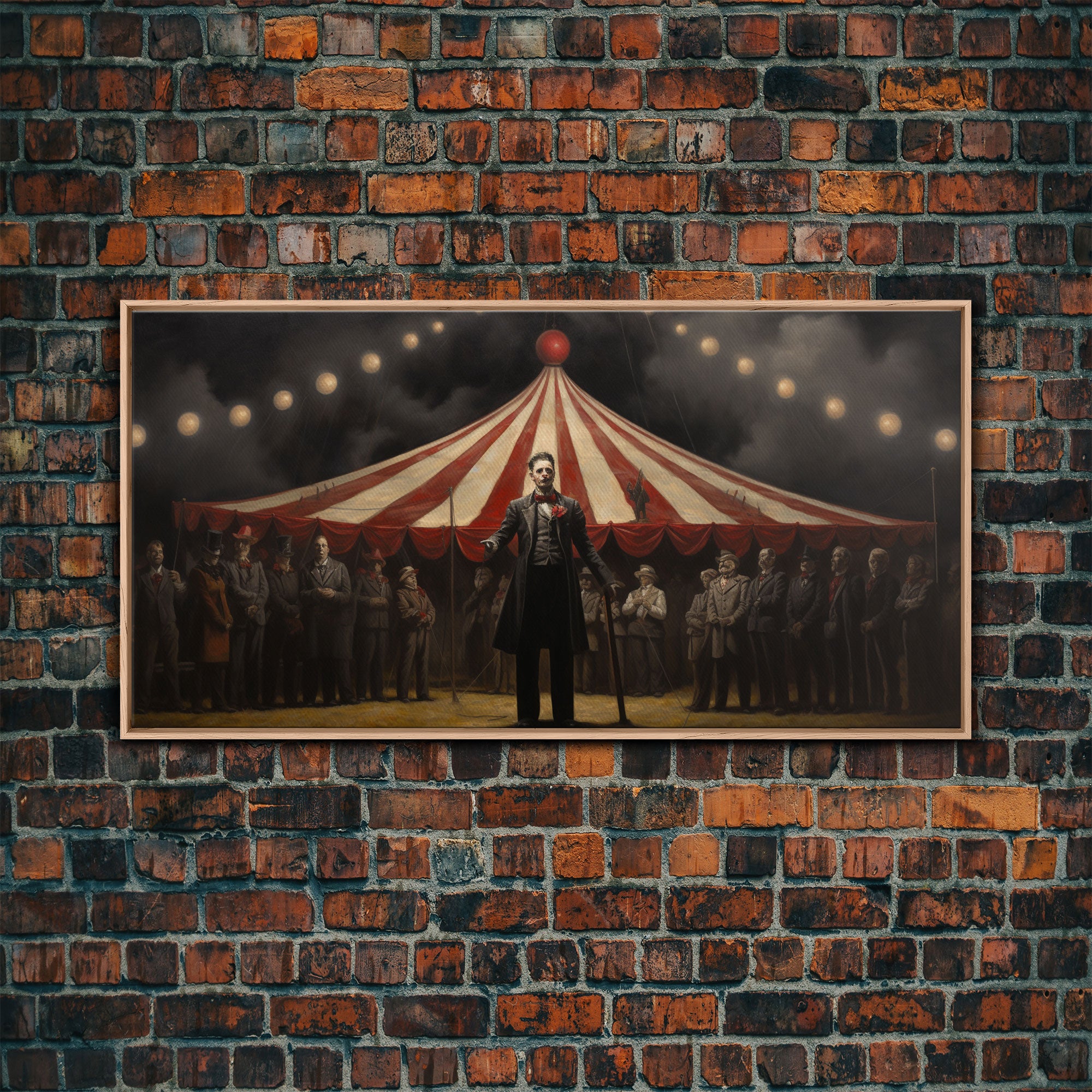 The Cursed Circus, Unique Halloween Art, Framed Canvas Print, Hallowee ...