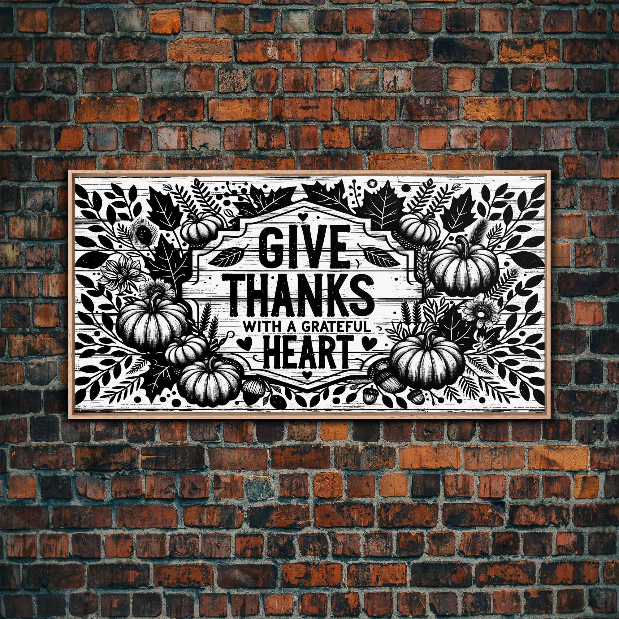 Give Thanks With A Grateful Heart Modern Farmhouse Wall Decor, Dining ...
