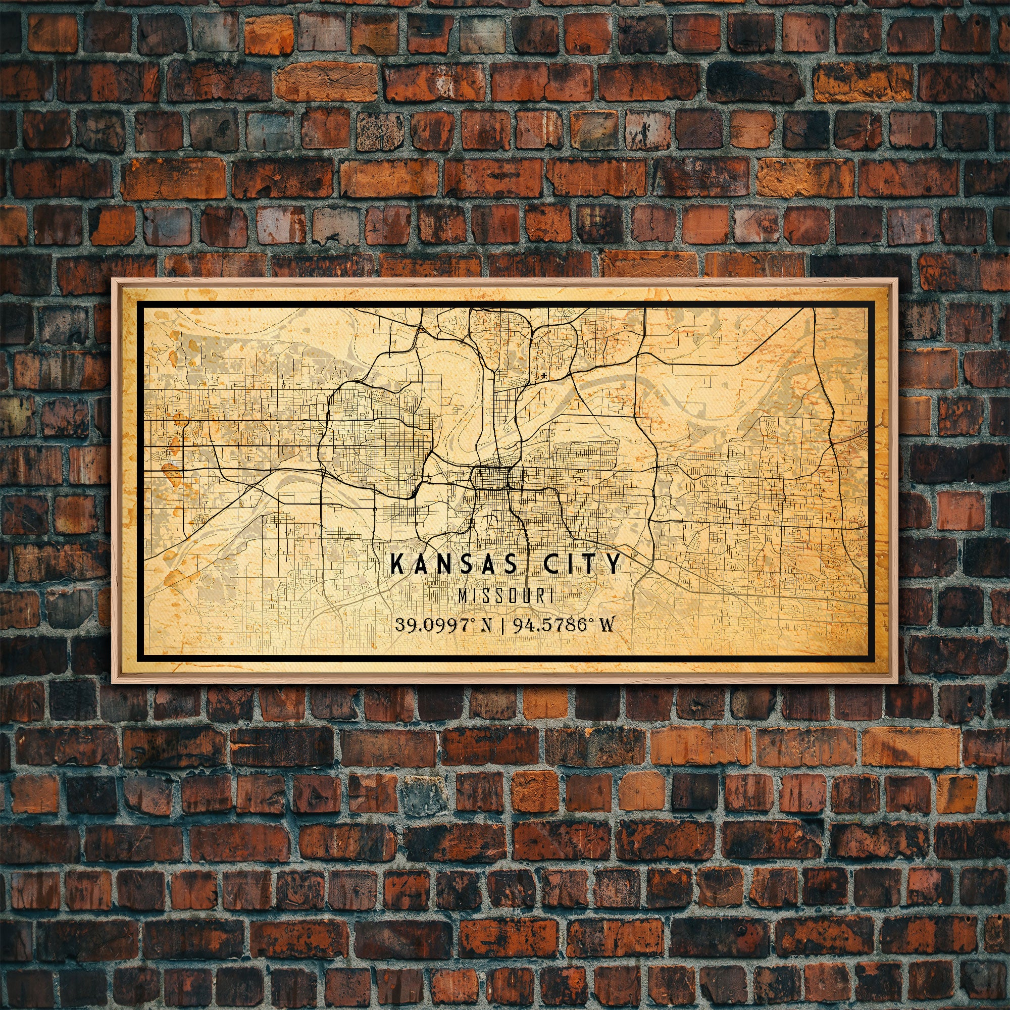 Kansas City Map Print, Kansas Gifts, Map of Kansas City, Kansas City M ...