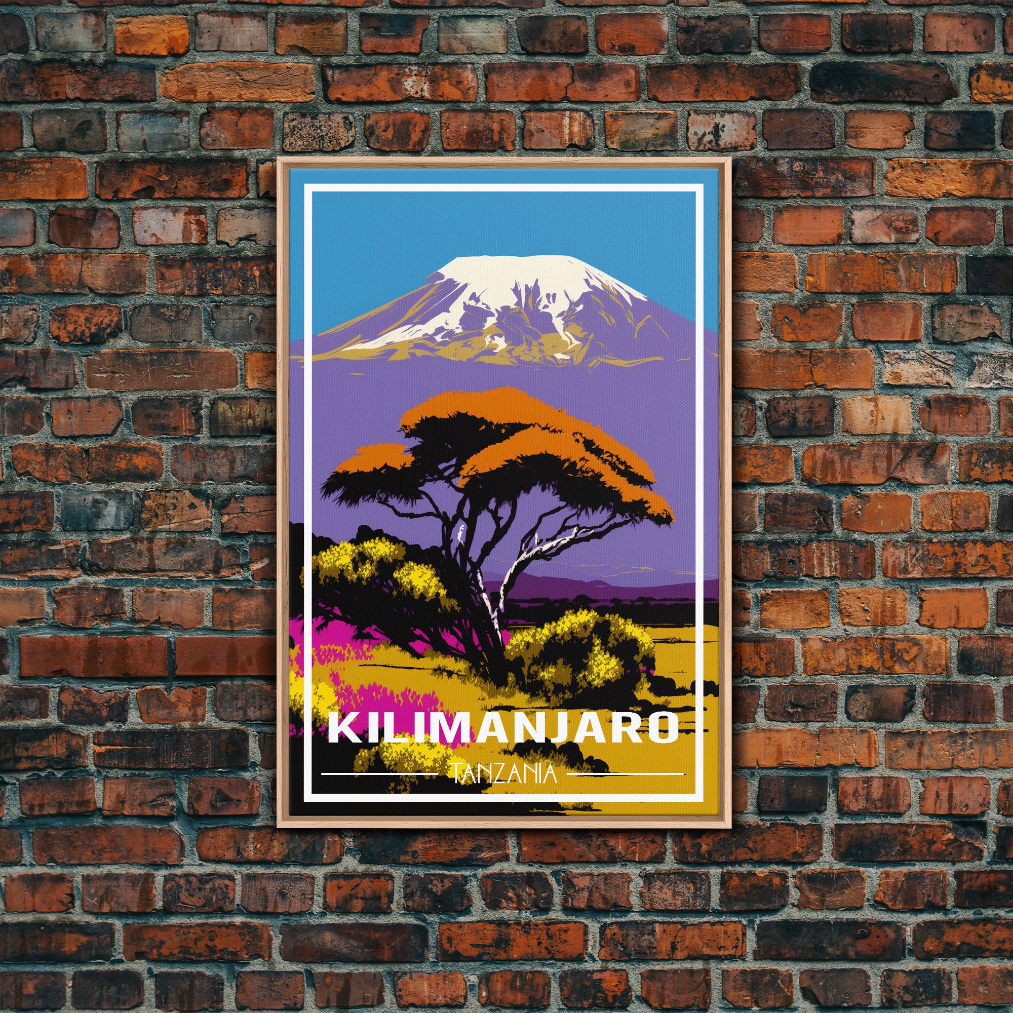 Mount Kilimanjaro Wall Art, African Poster, Tanzania Wall Art, Travel ...