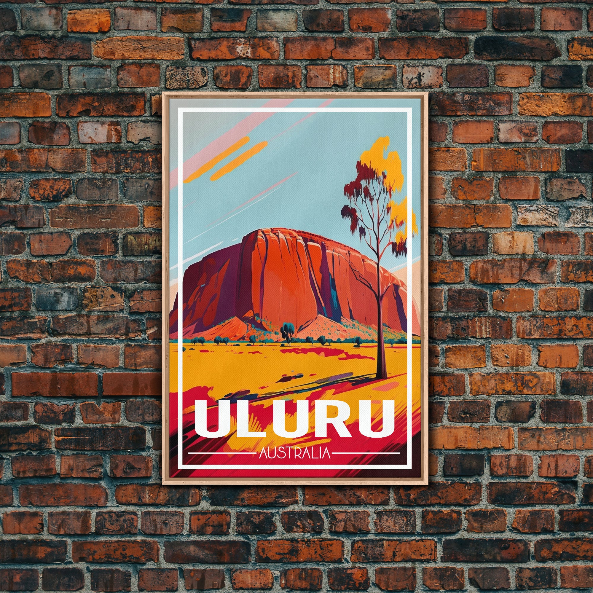 Uluru Wall Art, Red Centre, Australia Poster, Australia Wall Print, Tr ...