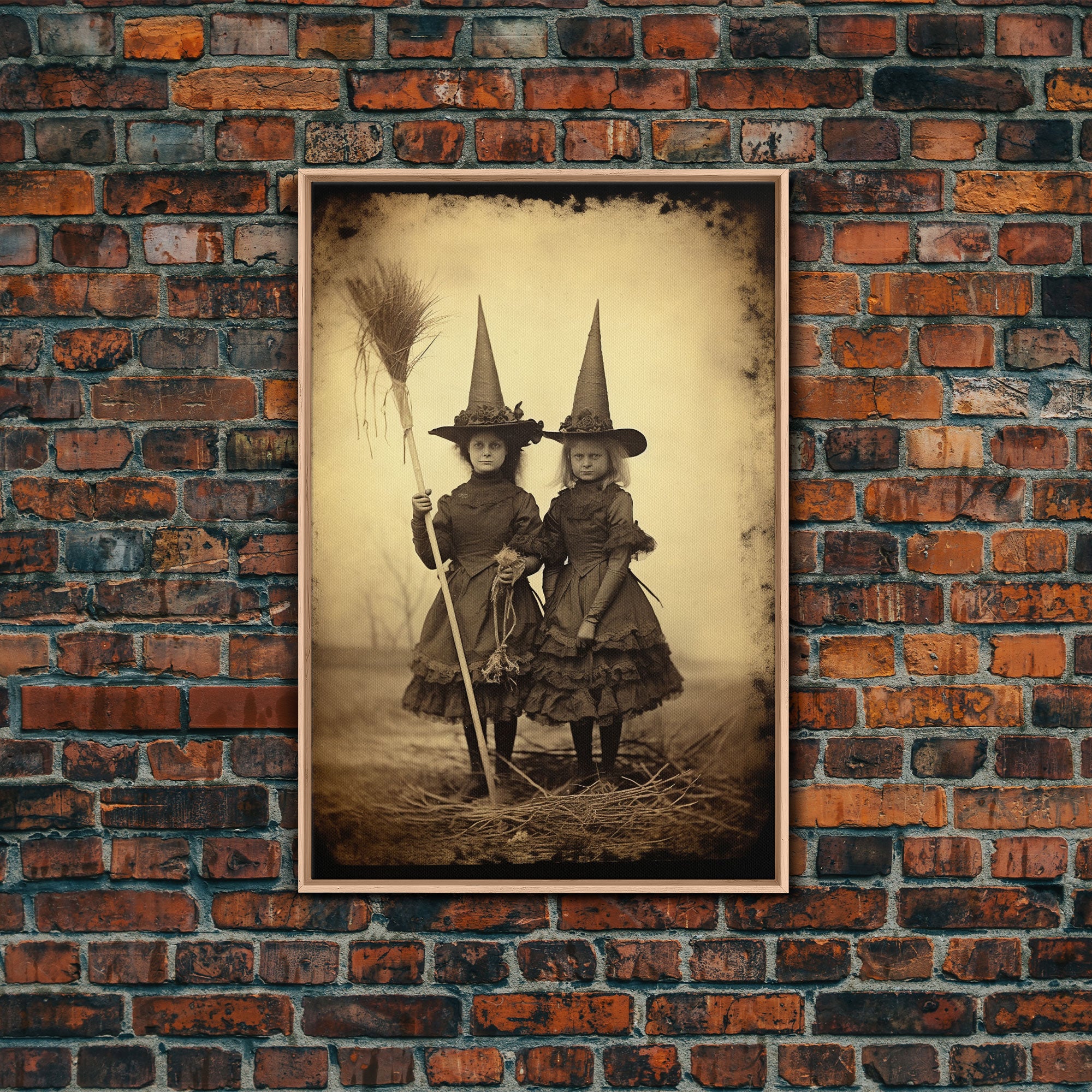 Little Witches Portrait, Witchy Art, Portrait of a Victorian Witch, Da ...
