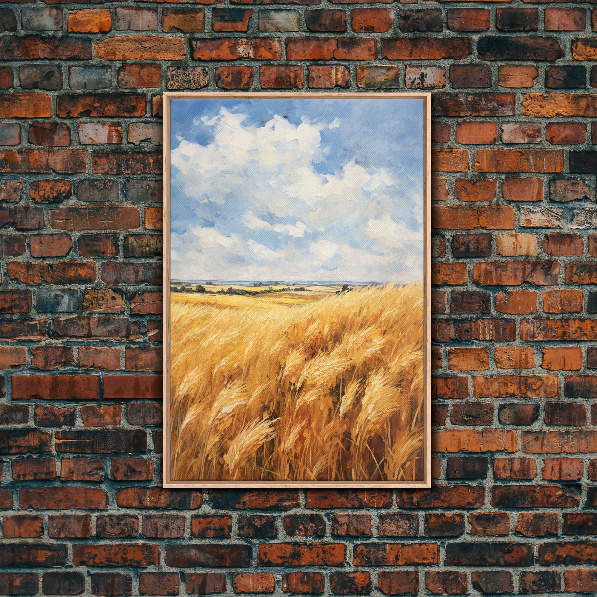 Wheat Feld Wall Art. Farm Wall Print, Landscape Art, Canvas Print, Wal ...