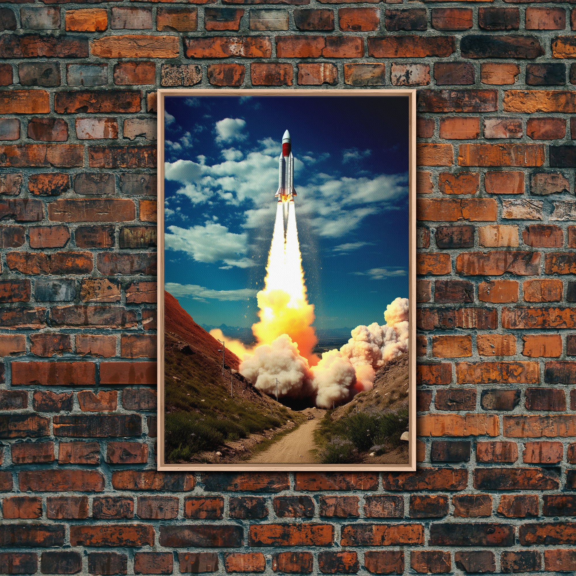Space Rocket Wall Art, Space Art, Science Art Print, Spaceship Art, Ca ...