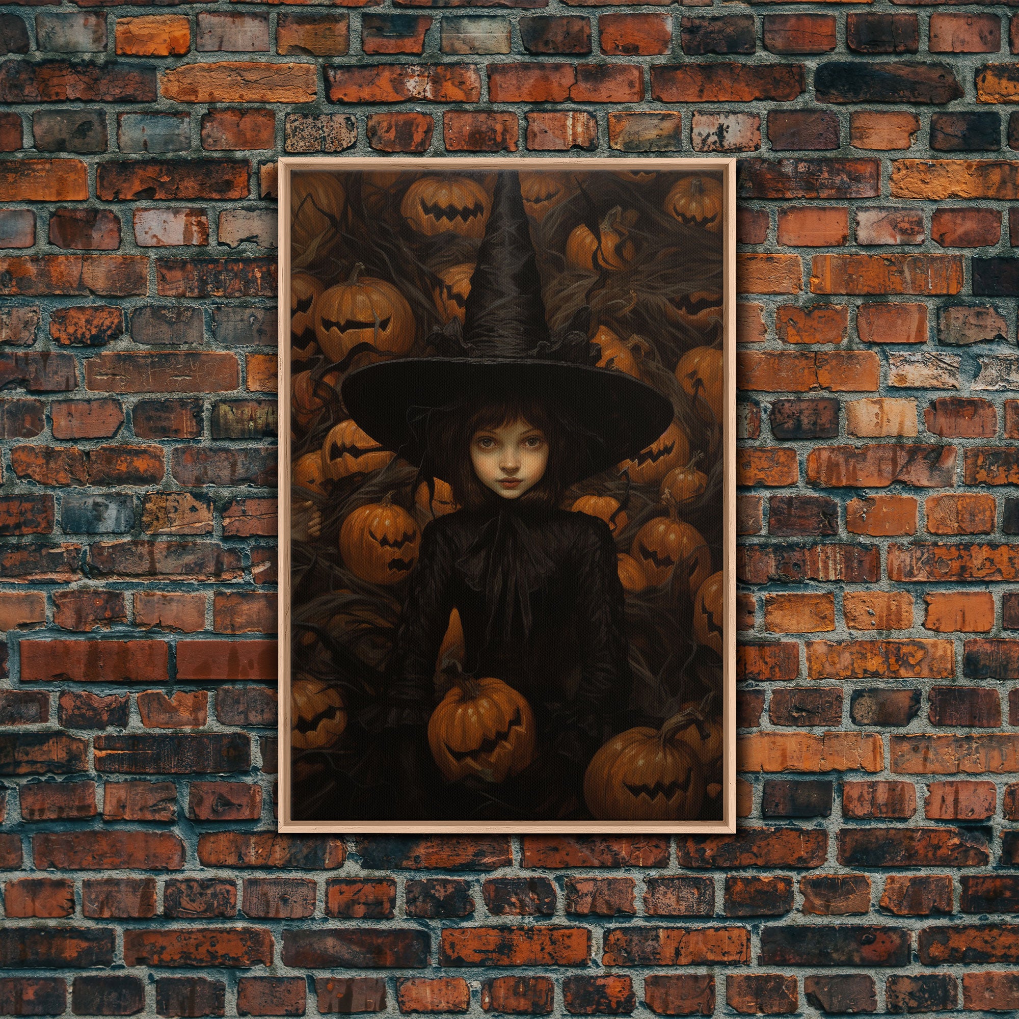 Gothic Witch Art, Framed Halloween Canvas, Canvas Print, Spooky Hallow ...
