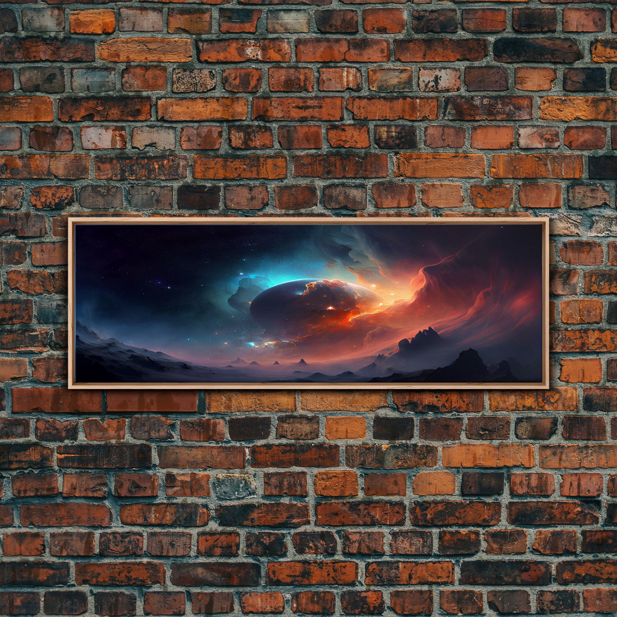 Beautiful Science Fiction Wall Art, Synthwave Style Scifi Art, Framed ...
