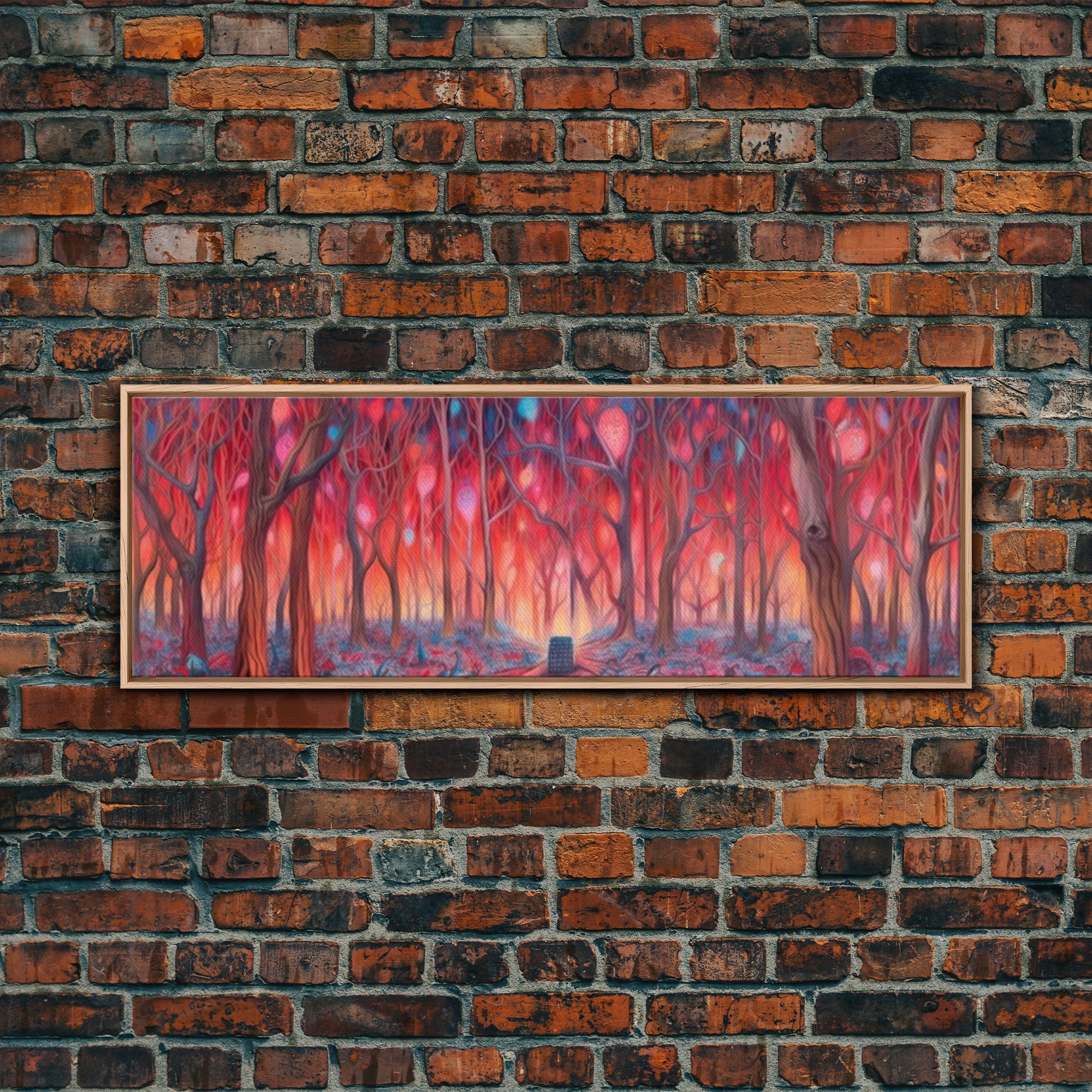 Enchanted Forest Art, Abstract Forest Art, Pink Forest, Pastel Wood, W ...