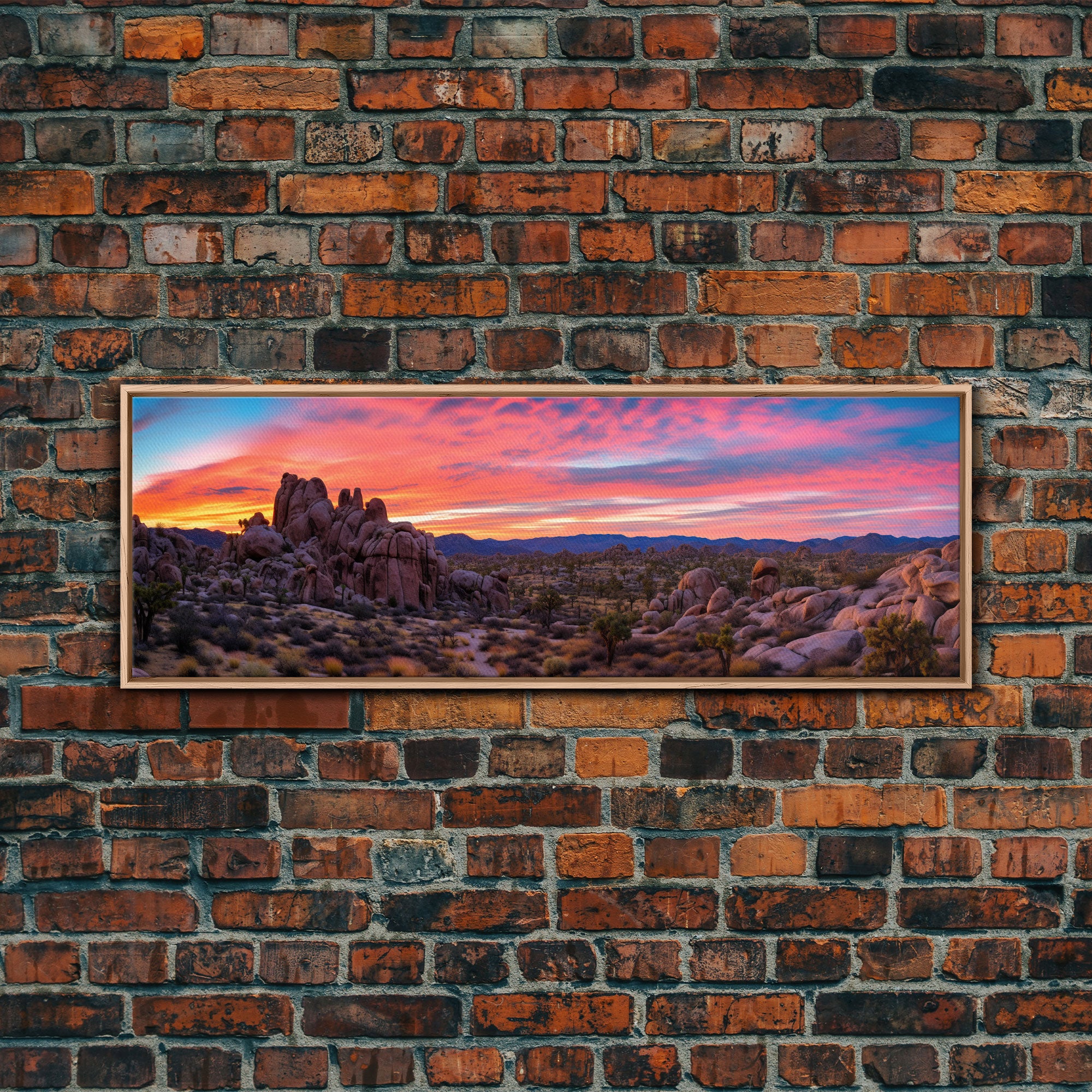 Panoramic Print of Joshua Tree National Park, Extra Large Wall Art, Pa ...