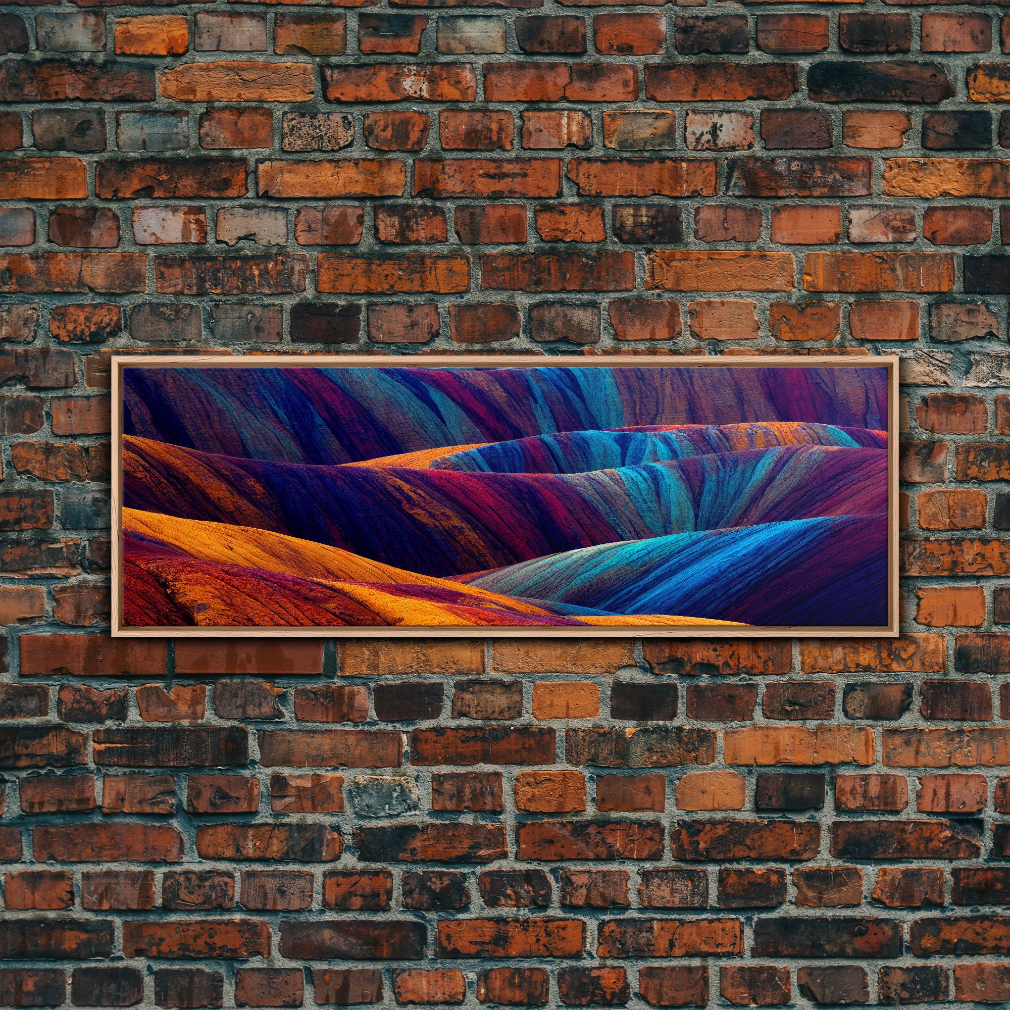 Colorful Geology Art, Surreal Rock Art, Extra Large Wall Art, Framed P ...