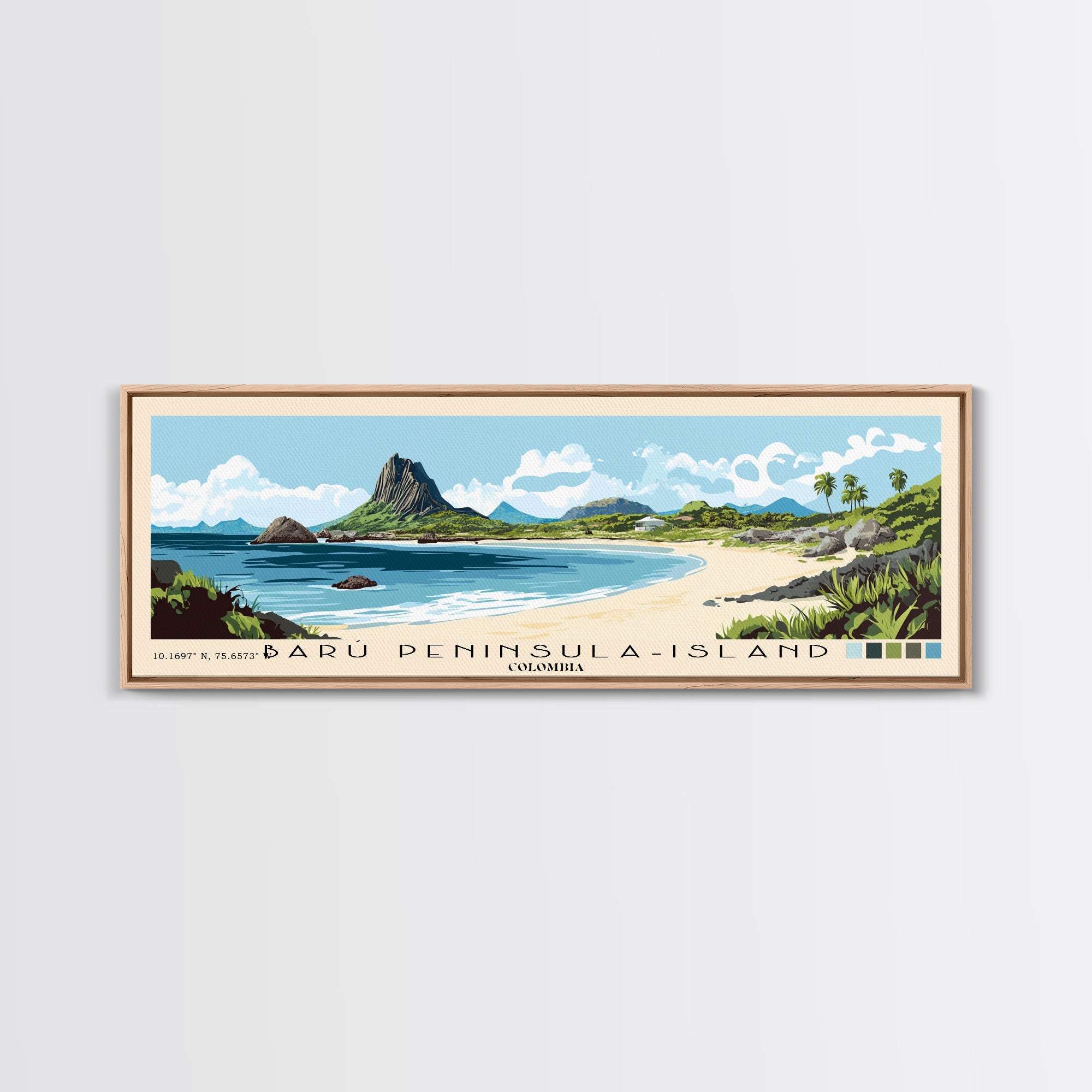 Barú Peninsula-Island, Colombia Panoramic Print, Vacation Gift, Colomb ...