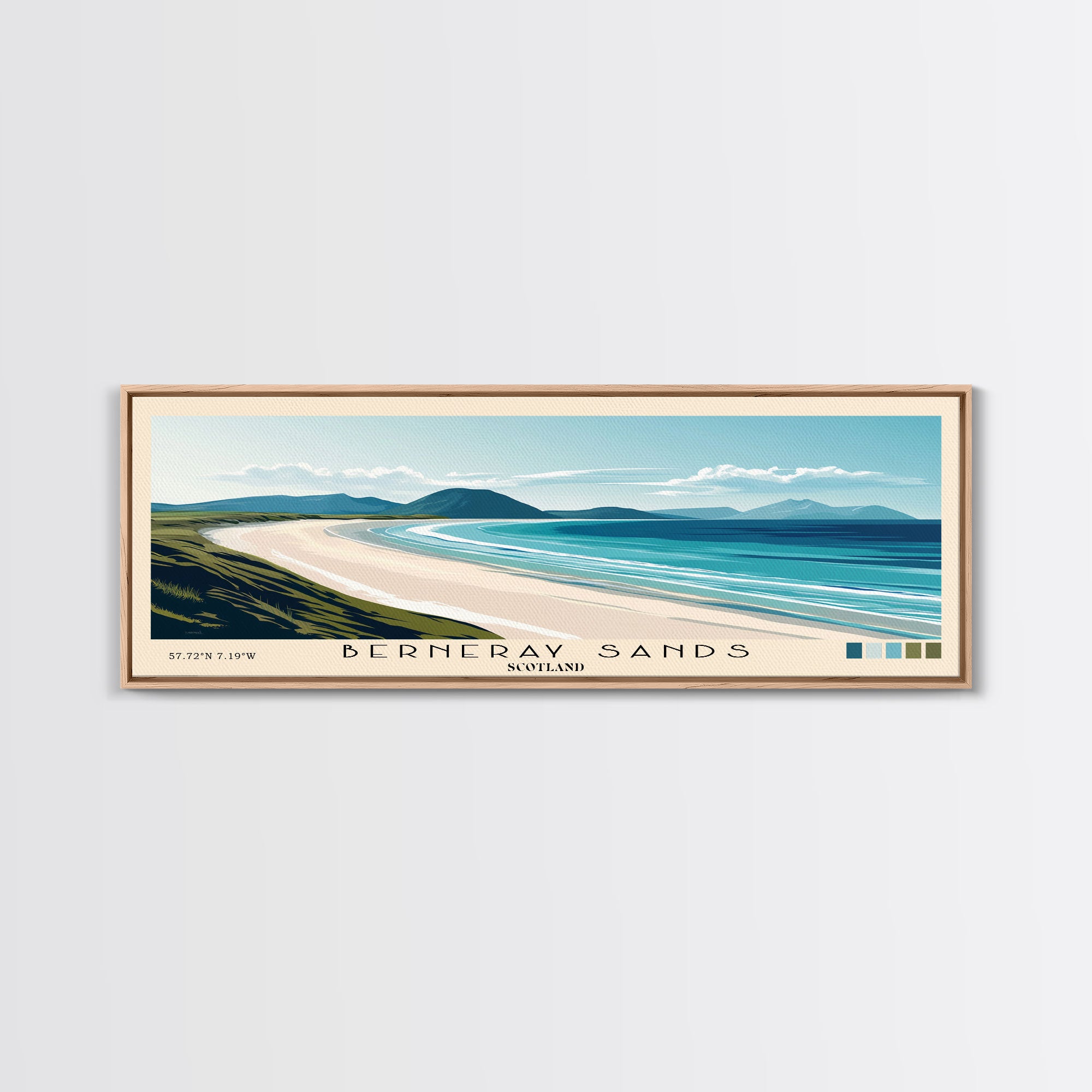 Berneray Sands, Scotland Panoramic Print, Vacation Gift, Scotland Wall ...