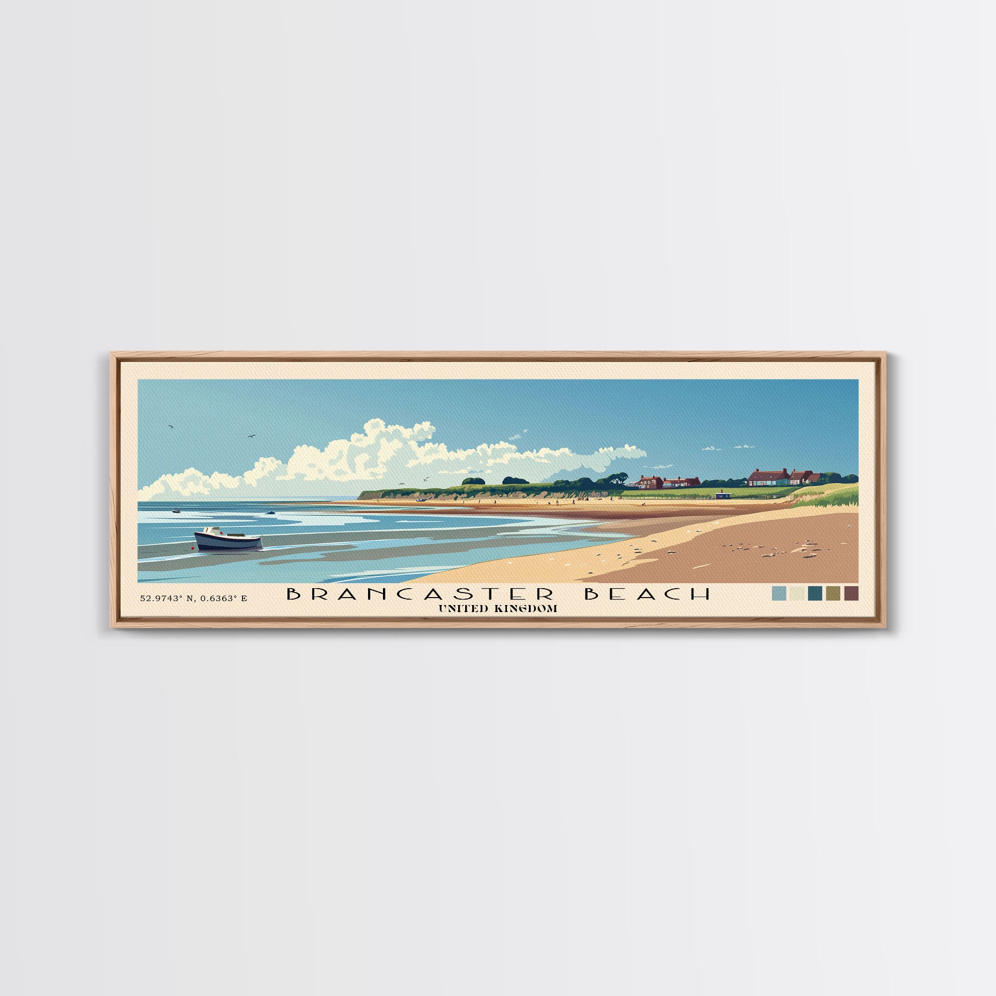 Brancaster Beach, United Kingdom Panoramic Beach Print, Vacation Gift ...