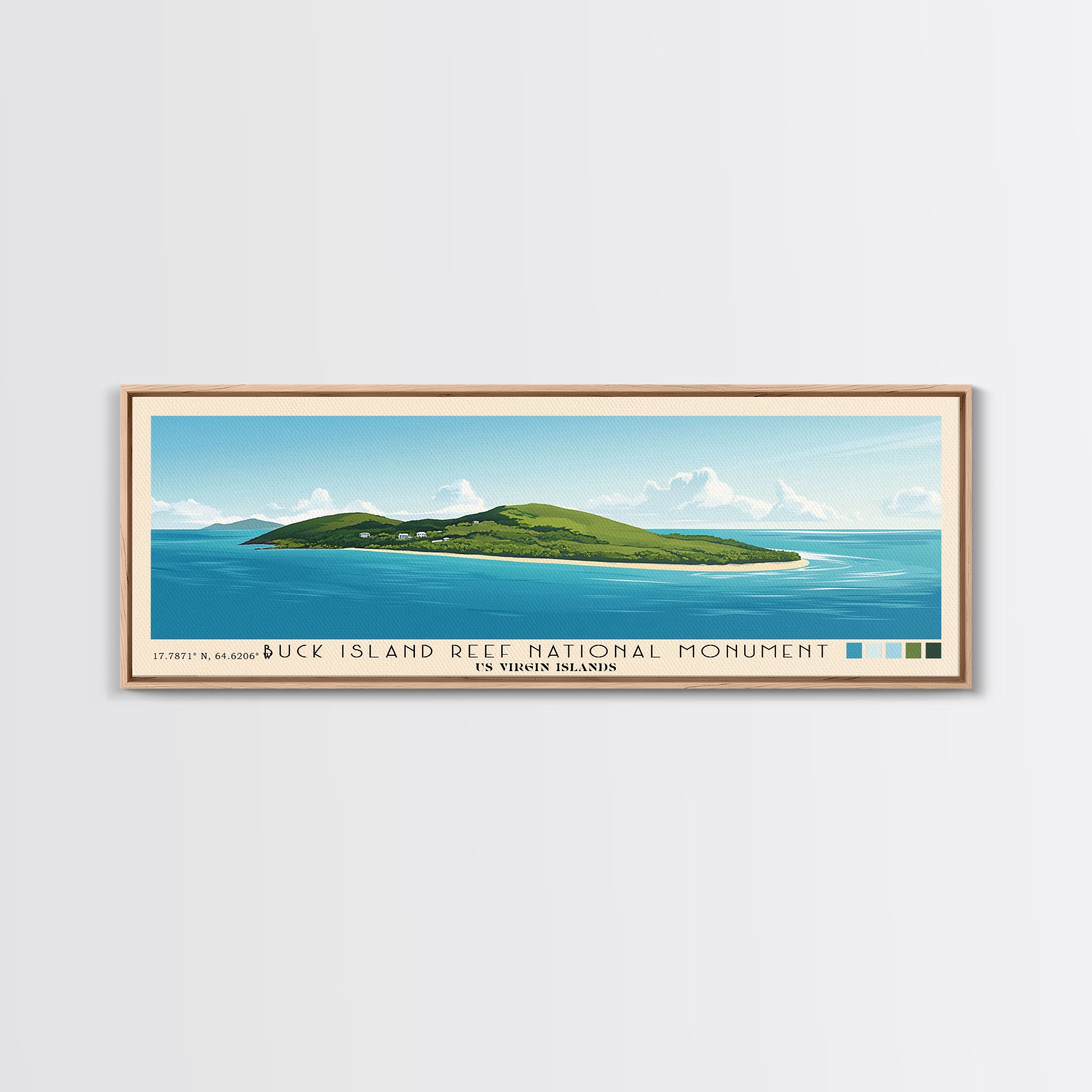 Buck Island Reef National Monument, US Virgin islands Panoramic Beach ...