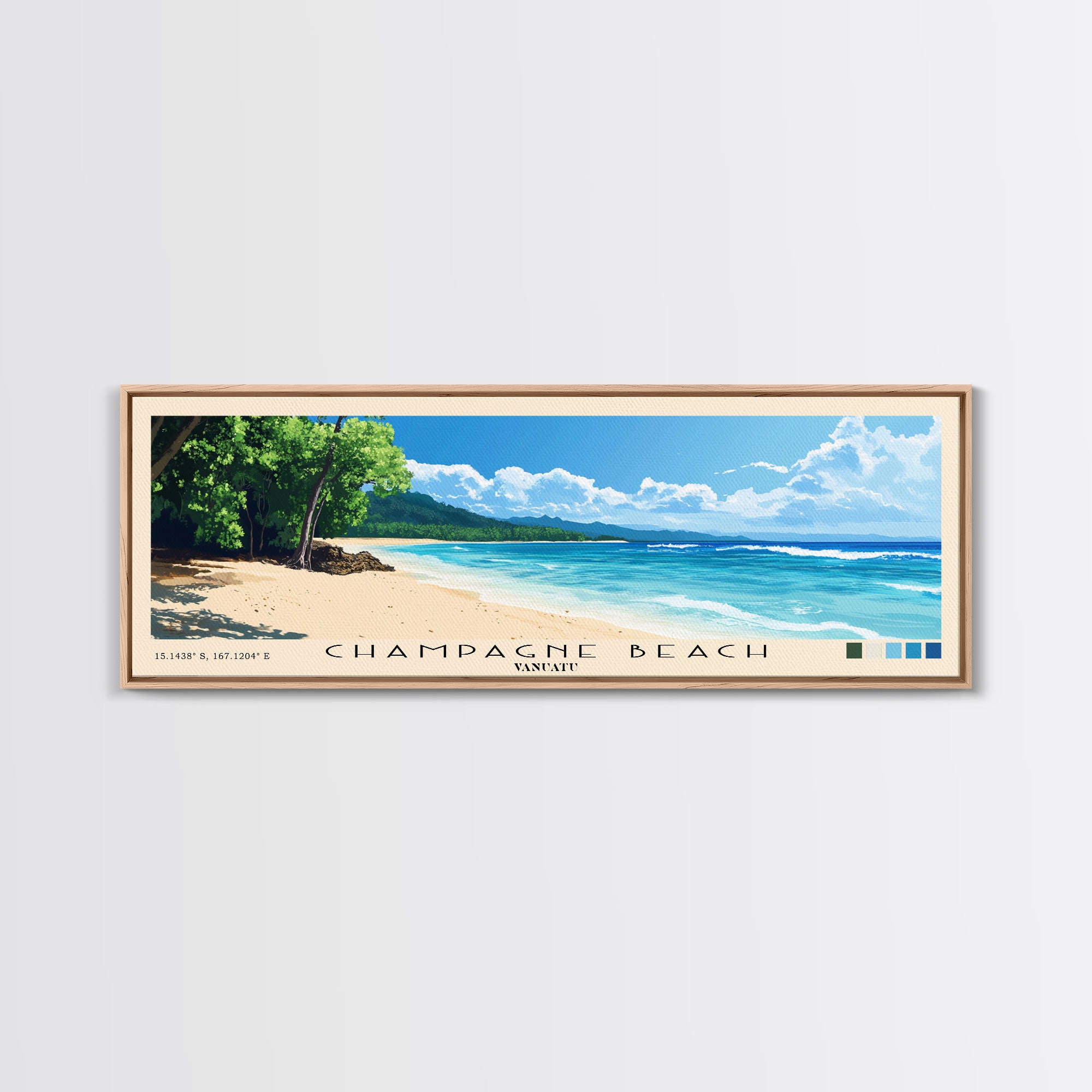 Champagne Beach, Vanuatu Panoramic Beach Print, Vacation Gift, Vanuatu ...