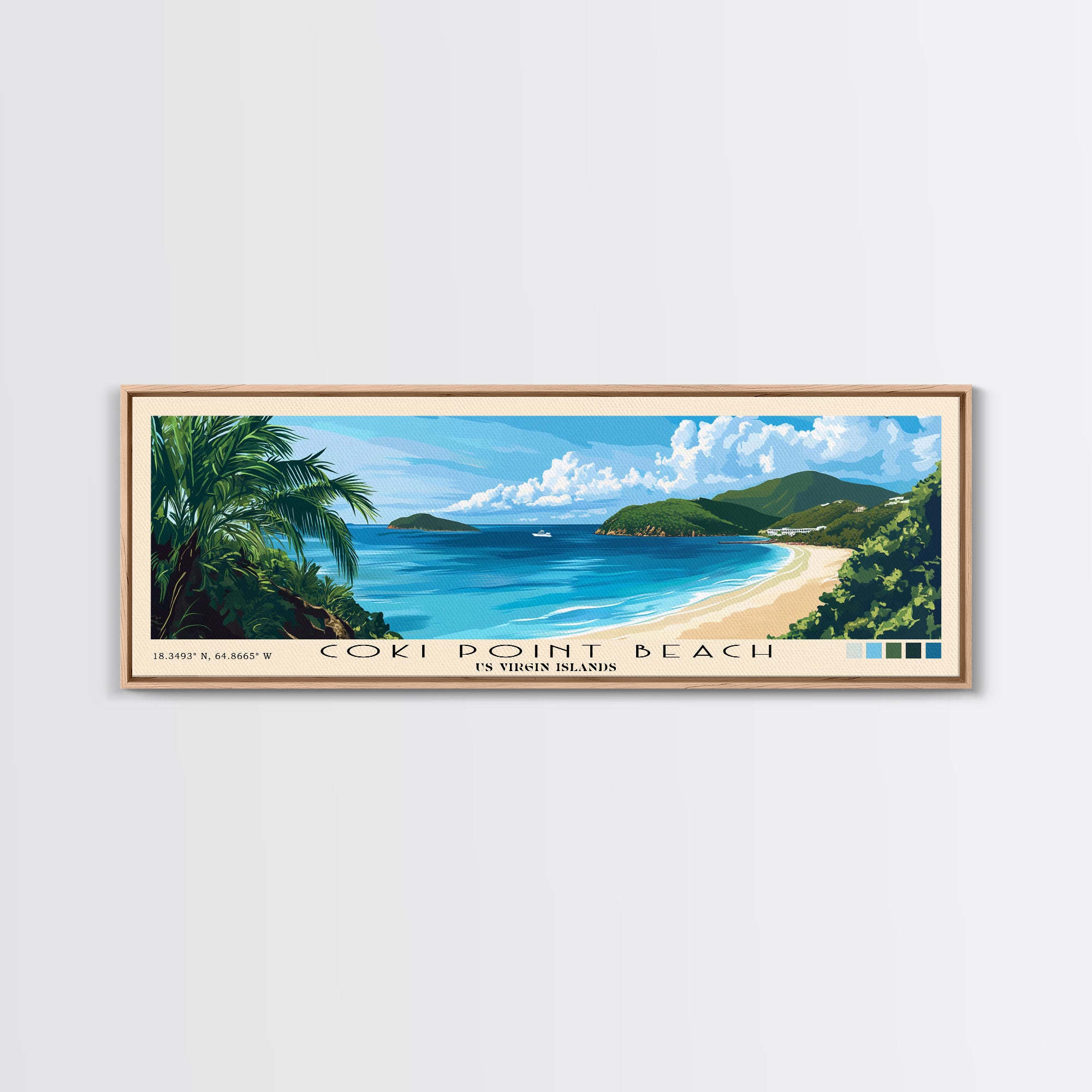 Coki Point Beach, US Virgin islands Panoramic Print, Vacation Gift, US ...