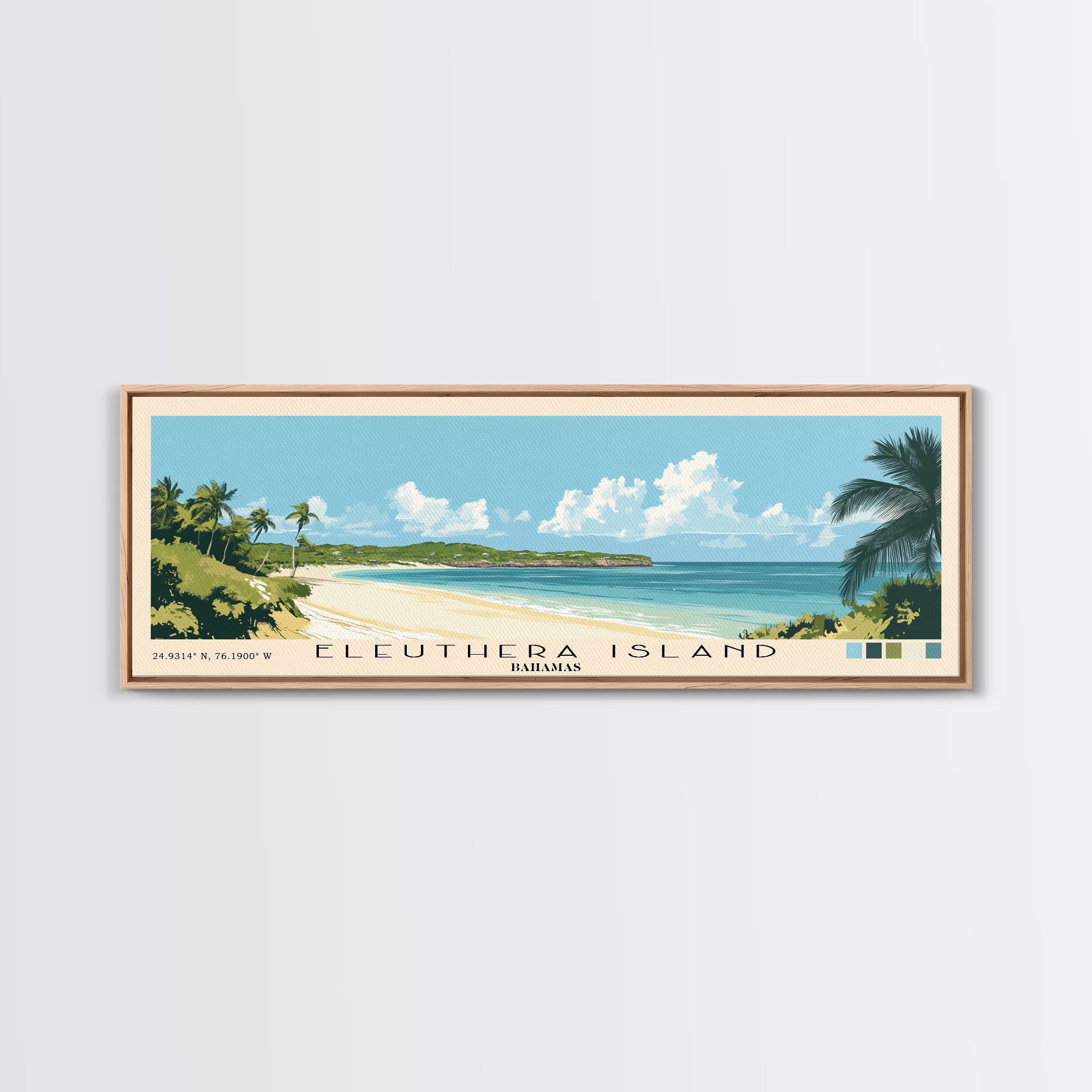 Eleuthera Island, Bahamas Panoramic Beach Print, Vacation Gift, Bahama ...