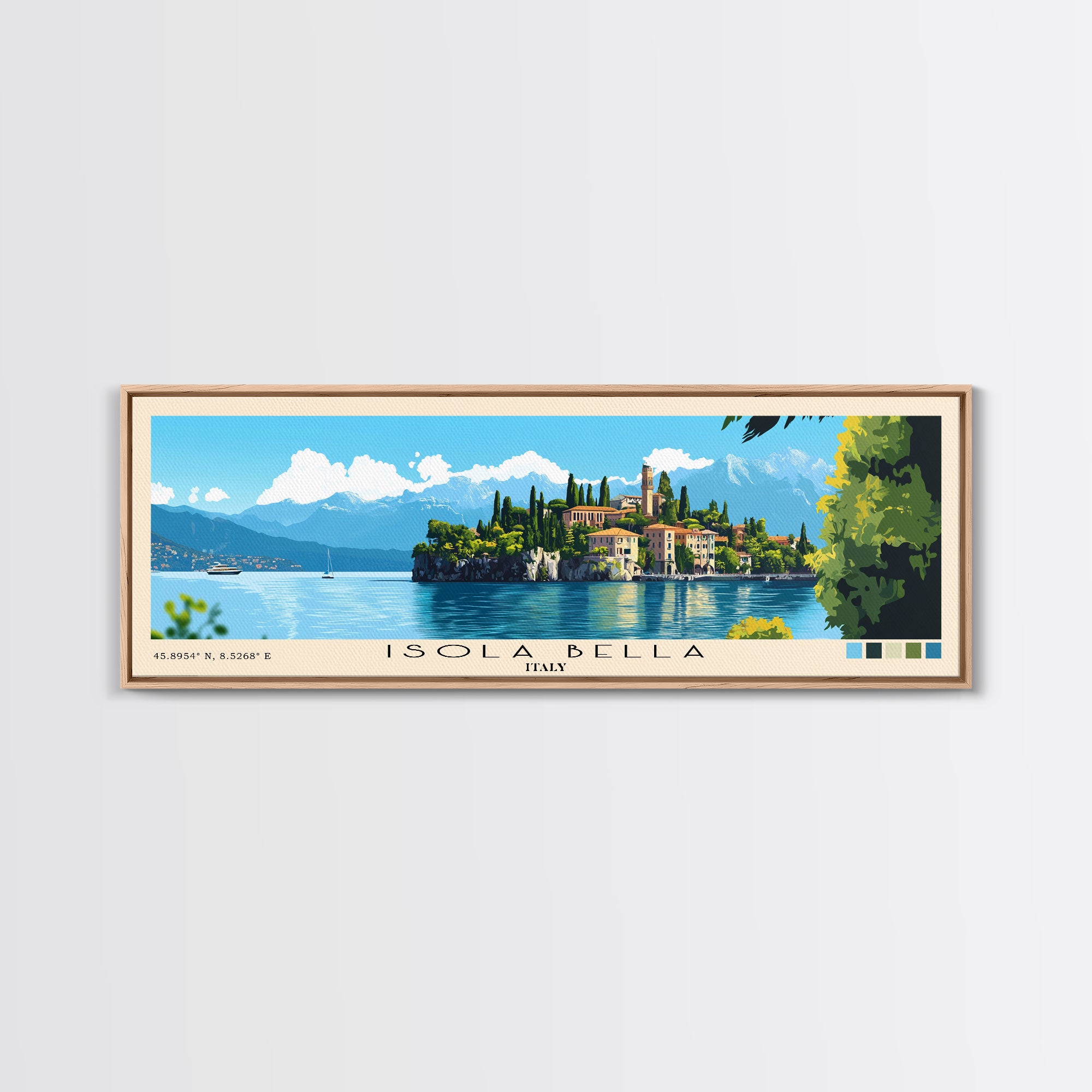 Isola Bella, Italy Panoramic Print, Vacation Gift, Italy Wall Art, Bea ...