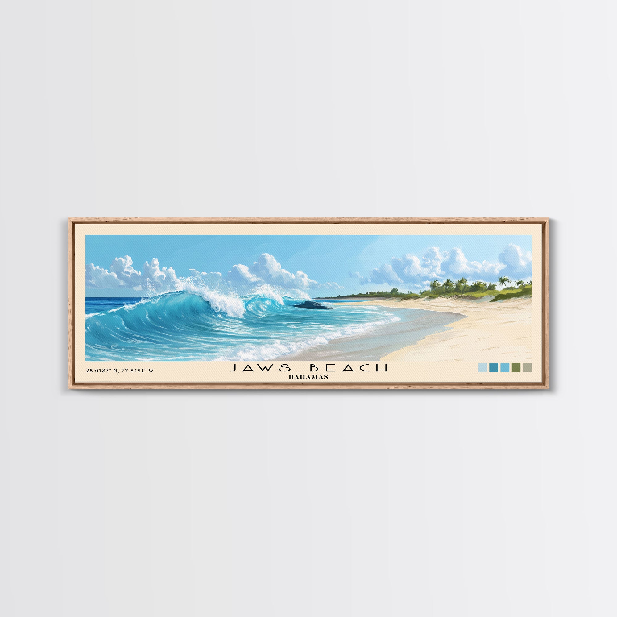 Jaws Beach, Bahamas Panoramic Print, Vacation Gift, Bahamas Wall Art ...
