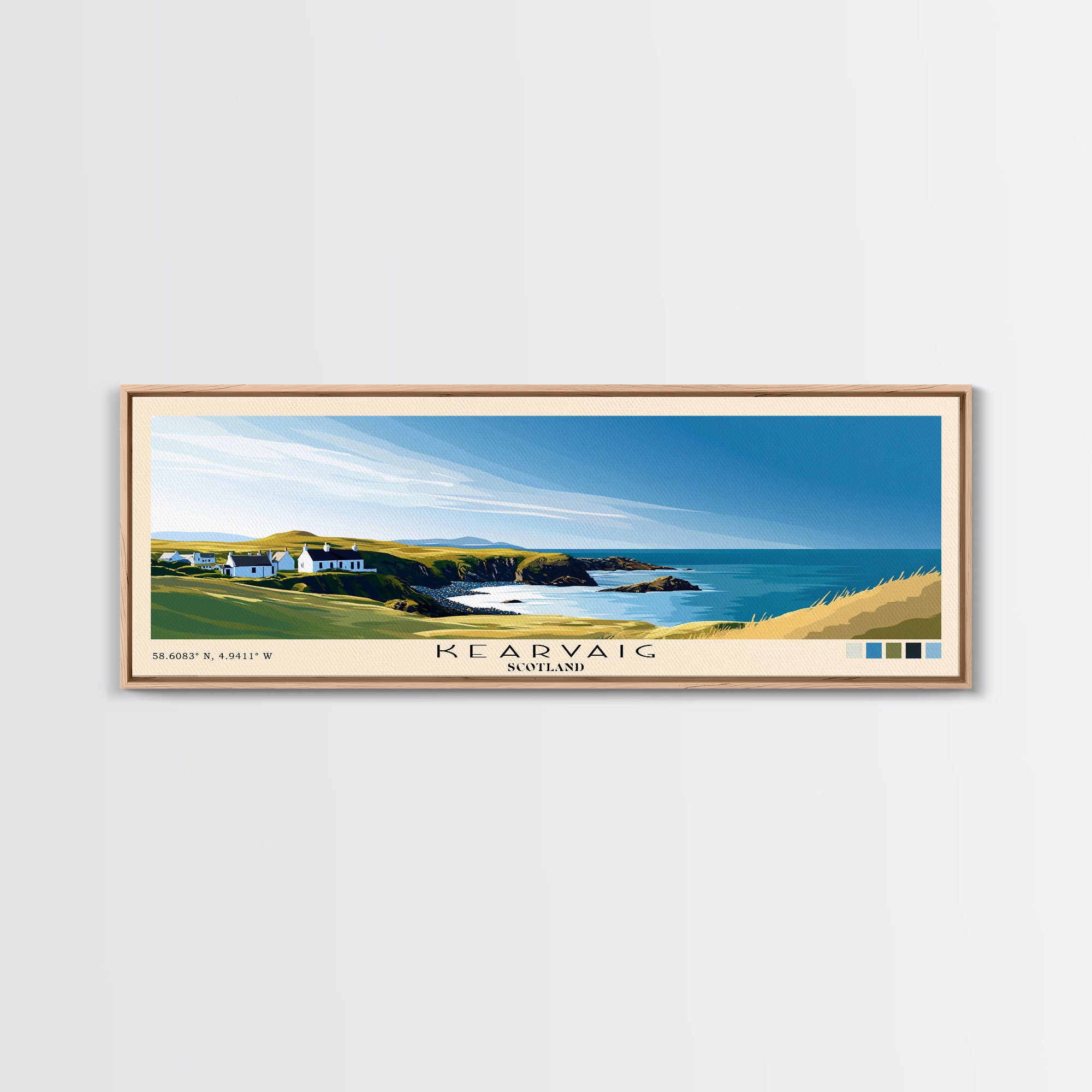 Kearvaig, Scotland Panoramic Beach Print, Vacation Gift, Scotland Wall ...