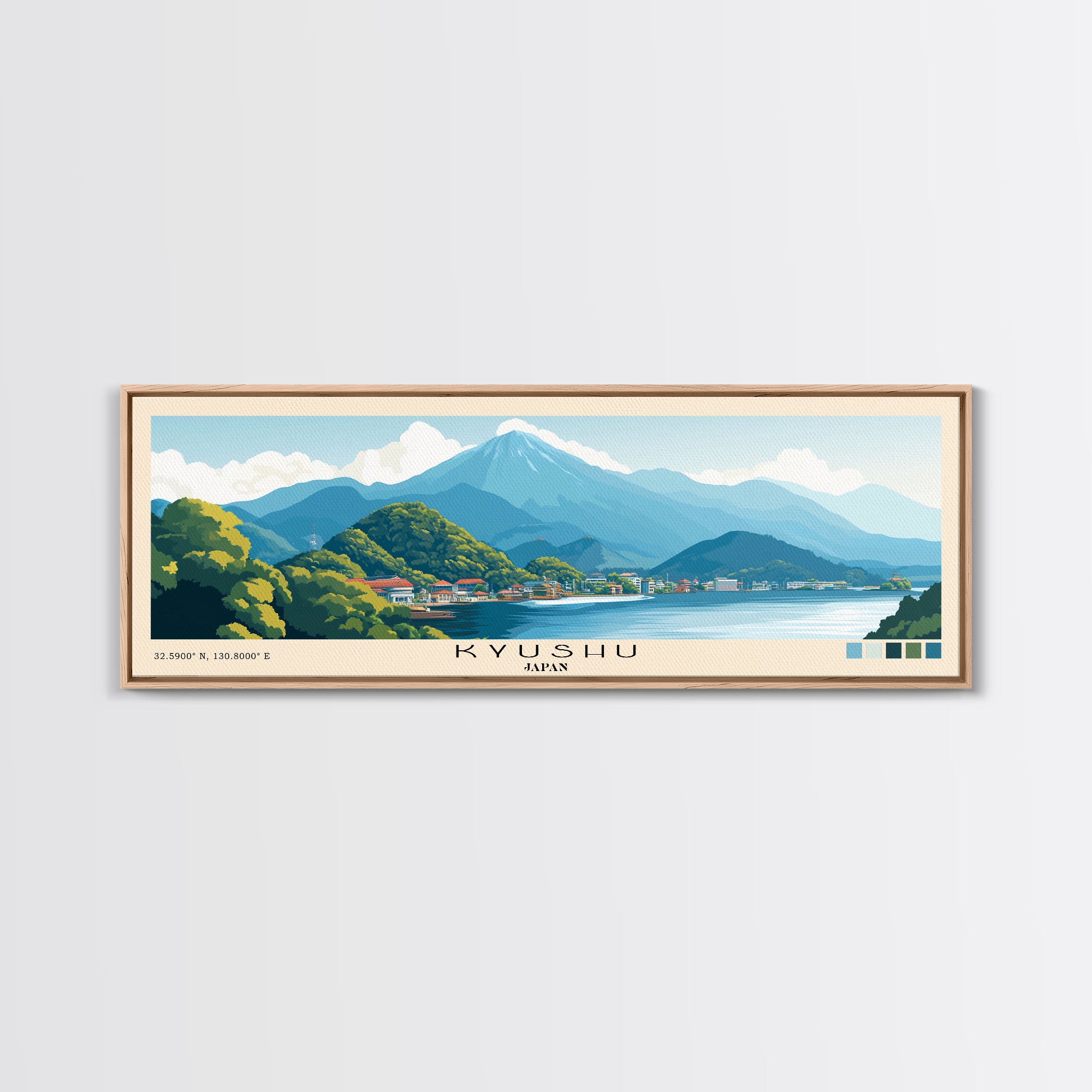 Kyushu, Japan Panoramic Print, Vacation Gift, Japan Wall Art, Beach Pa ...