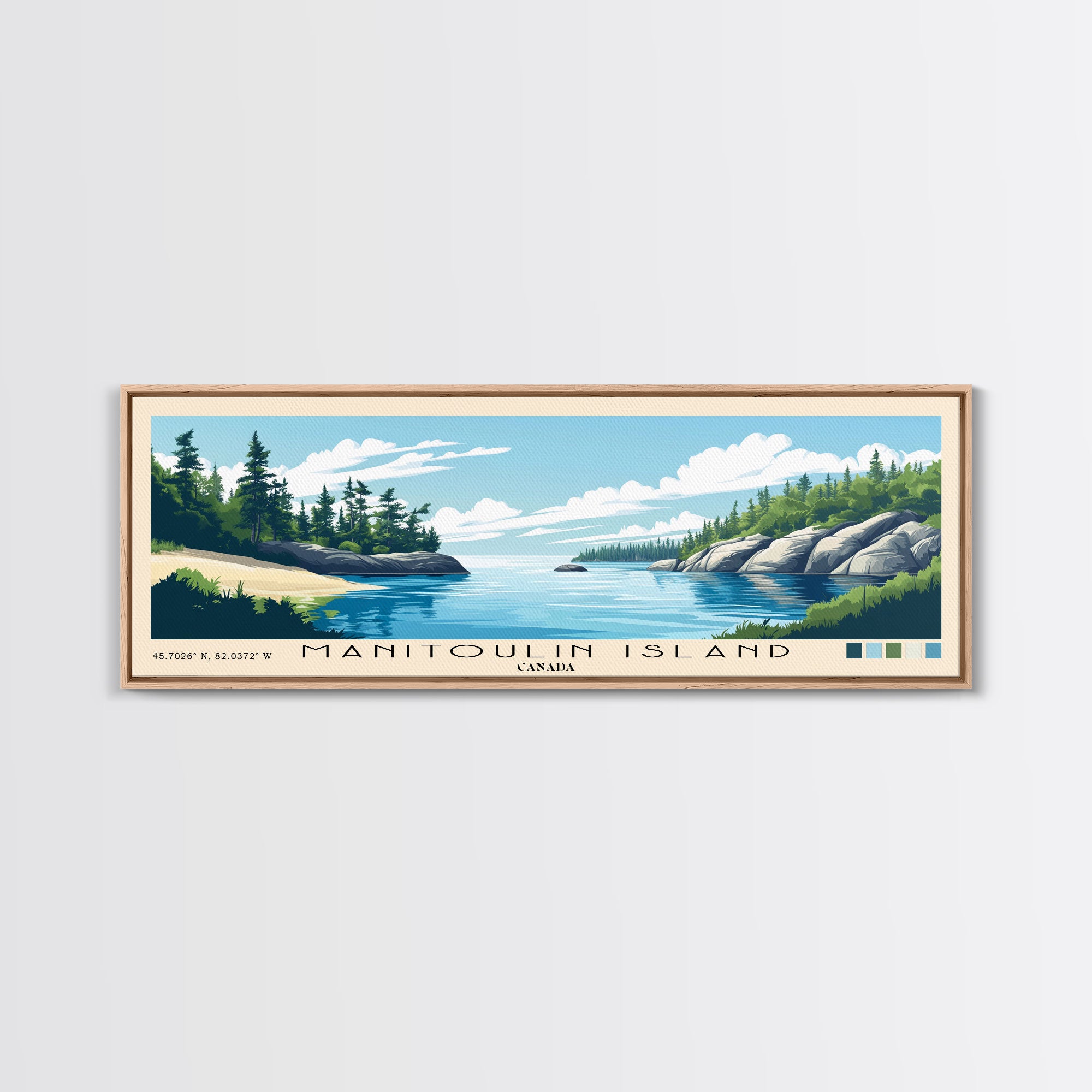 Manitoulin Island, Canada Panoramic Beach Print, Vacation Gift, Canada ...
