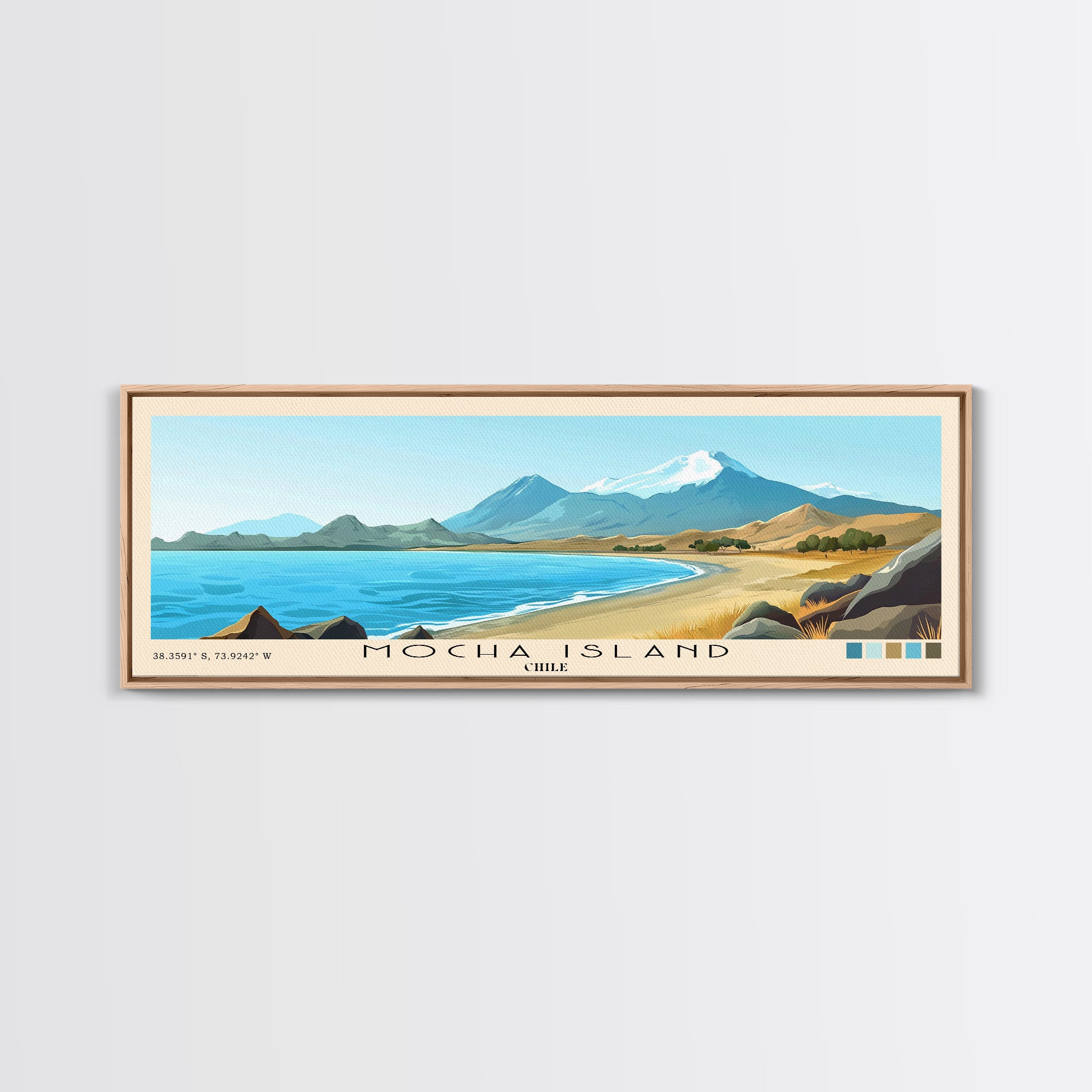 Mocha Island, Chile Panoramic Print, Vacation Gift, Chile Wall Art, Be ...