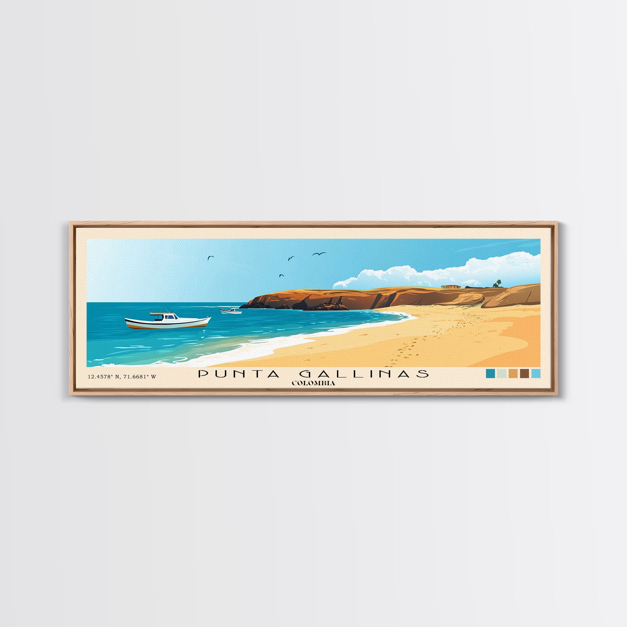 Punta Gallinas, Colombia Panoramic Beach Print, Vacation Gift, Colombi ...