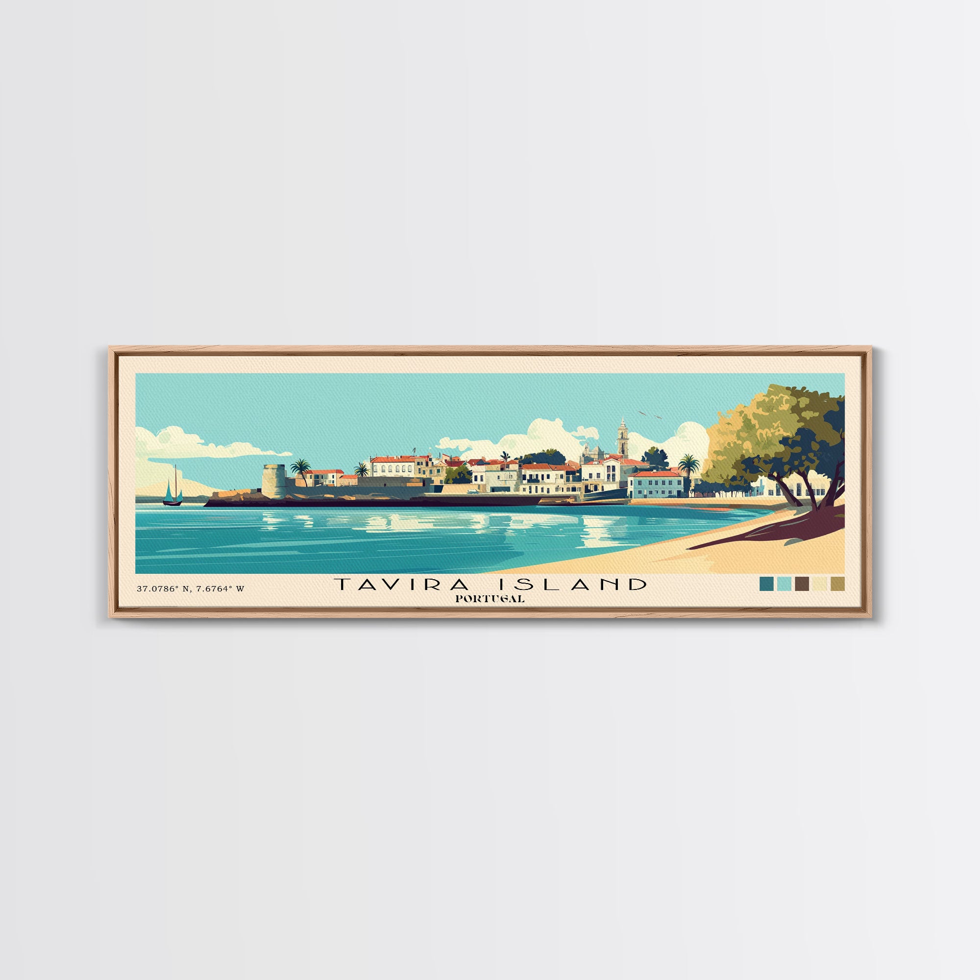 Tavira Island, Portugal Panoramic Beach Print, Vacation Gift, Portugal ...