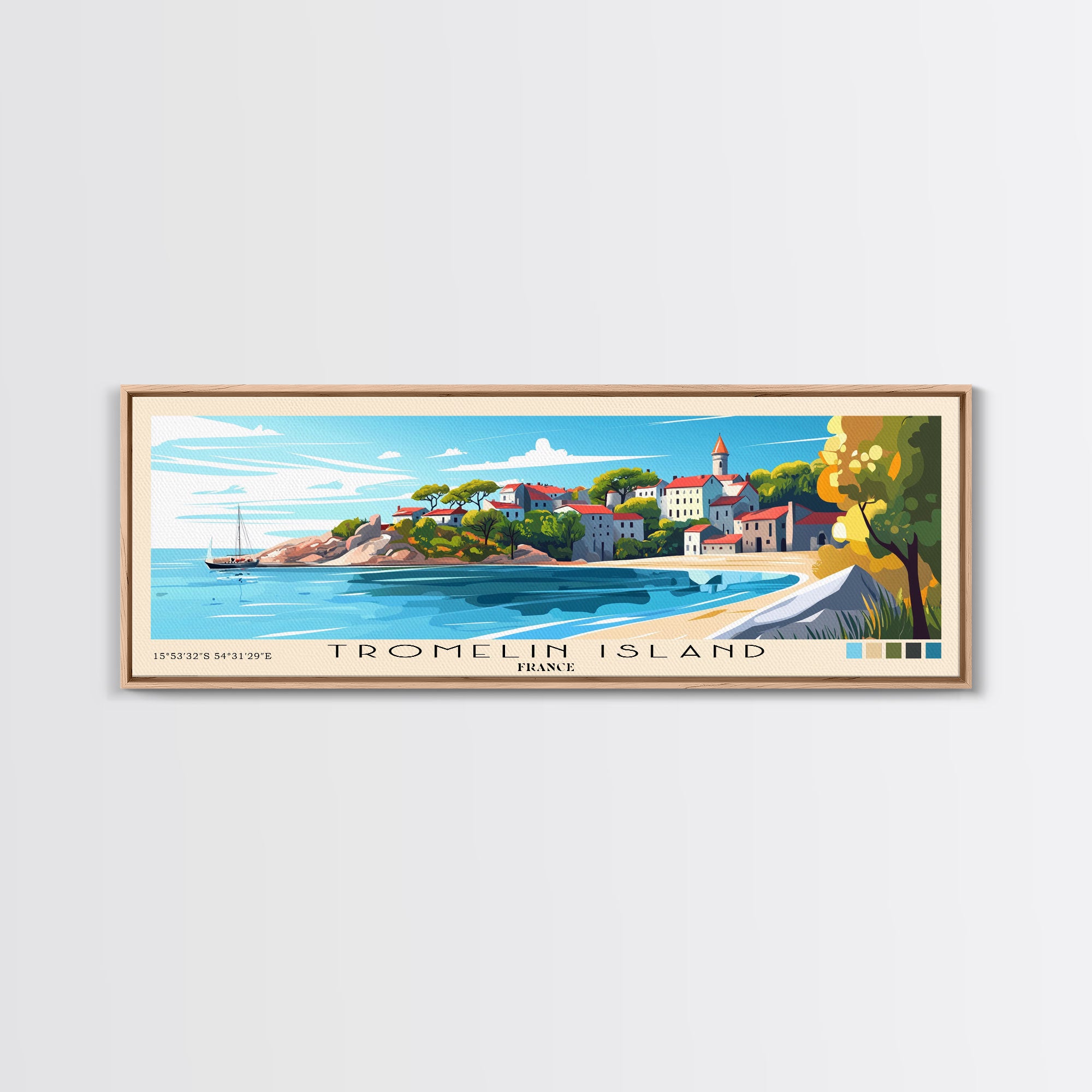 Tromelin Island, France Panoramic Beach Print, Vacation Gift, France W ...