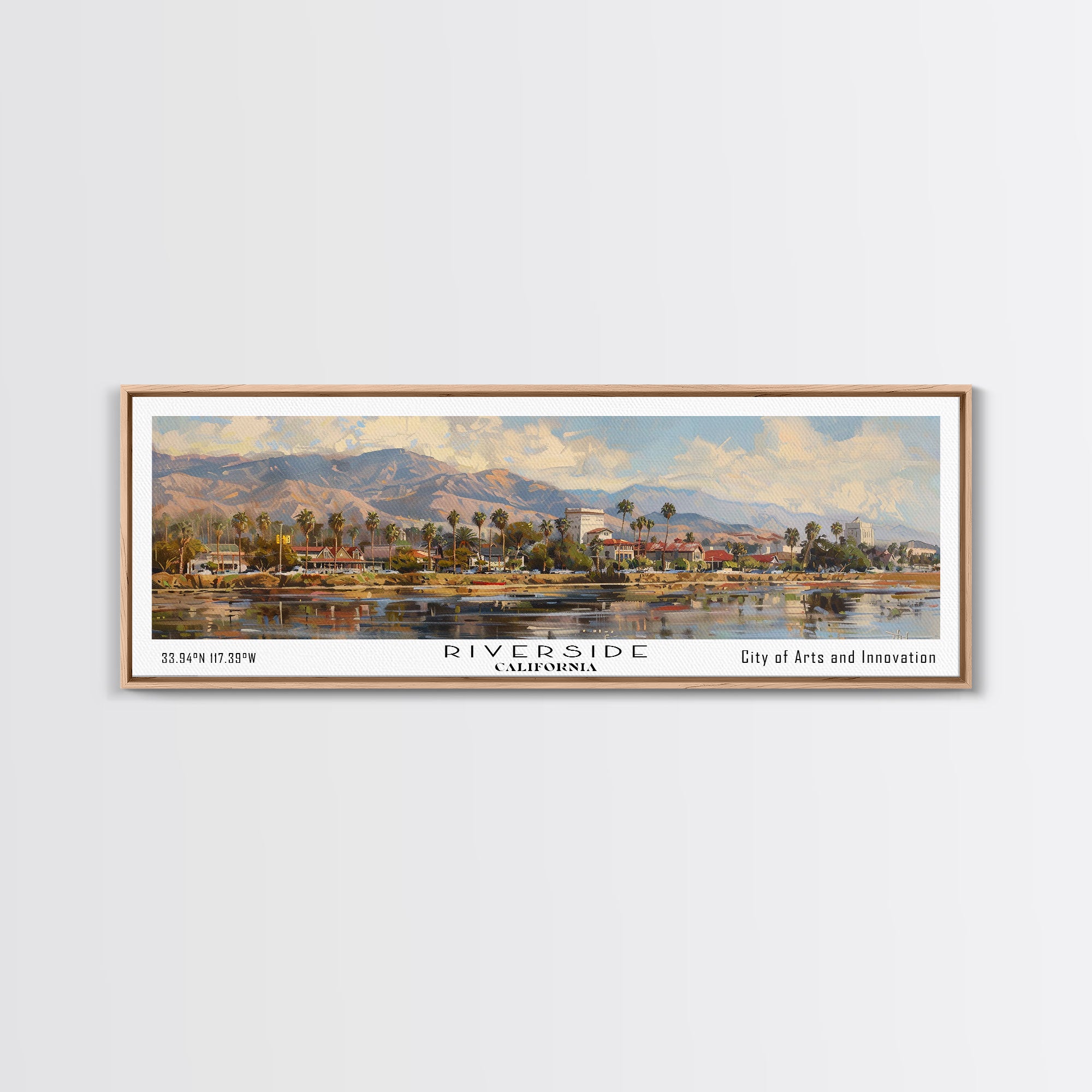 Riverside California Panoramic Print, Creative Framed Canvas Print, Tr ...