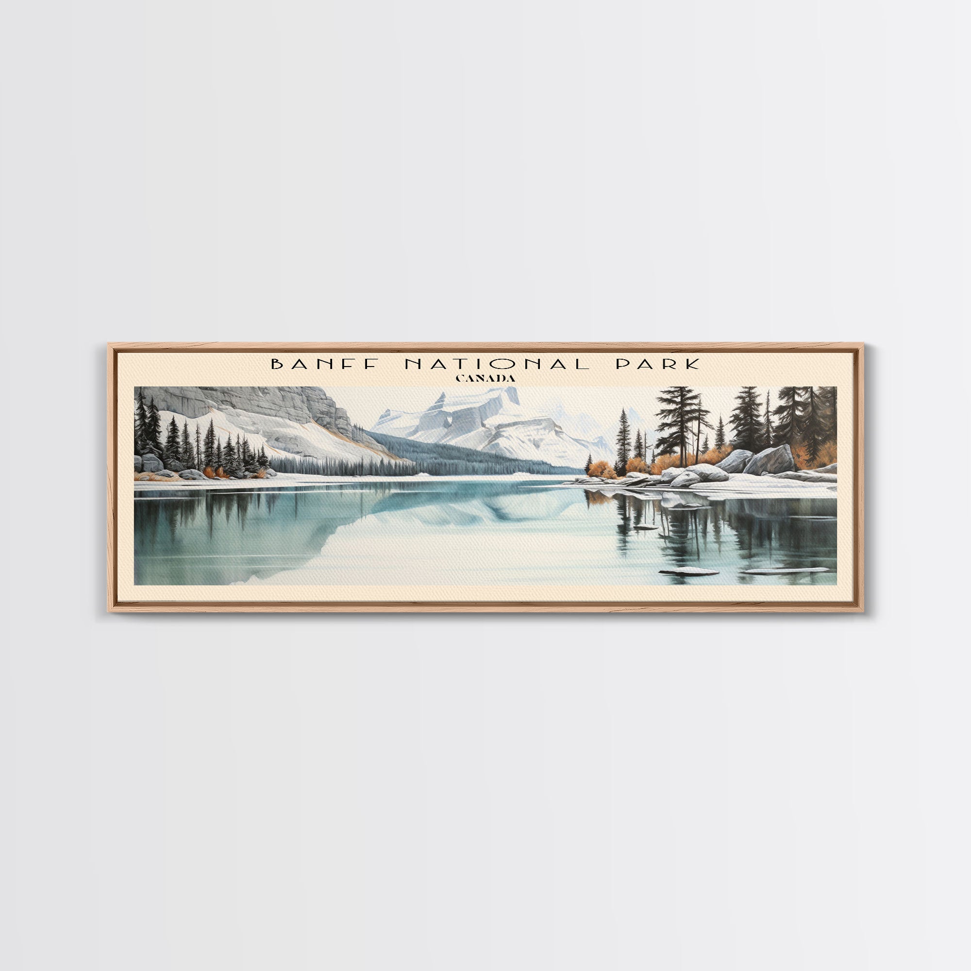 Banff National Park COUNTRY | Framed Travel Poster Canvas Print | Tren ...