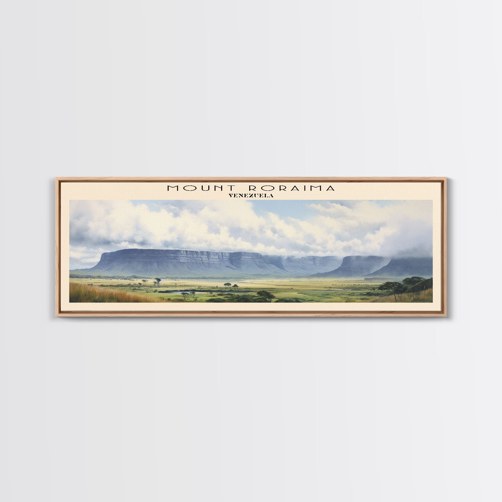 Mount Roraima Framed Canvas Print Travel Poster | Wall Art | Home Deco ...