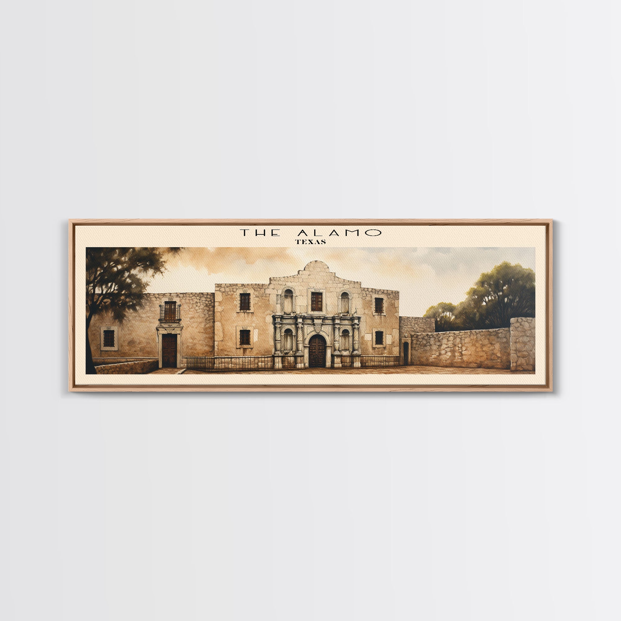 The Alamo Travel Print Wall Art, Travel Poster Print, Retro Style COUN ...