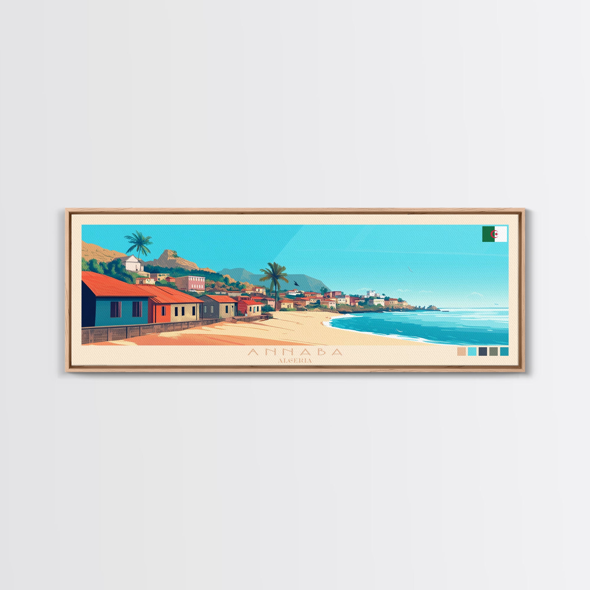 Annaba, Algeria Travel Poster Panoramic Canvas Print, Annaba, Algeria ...