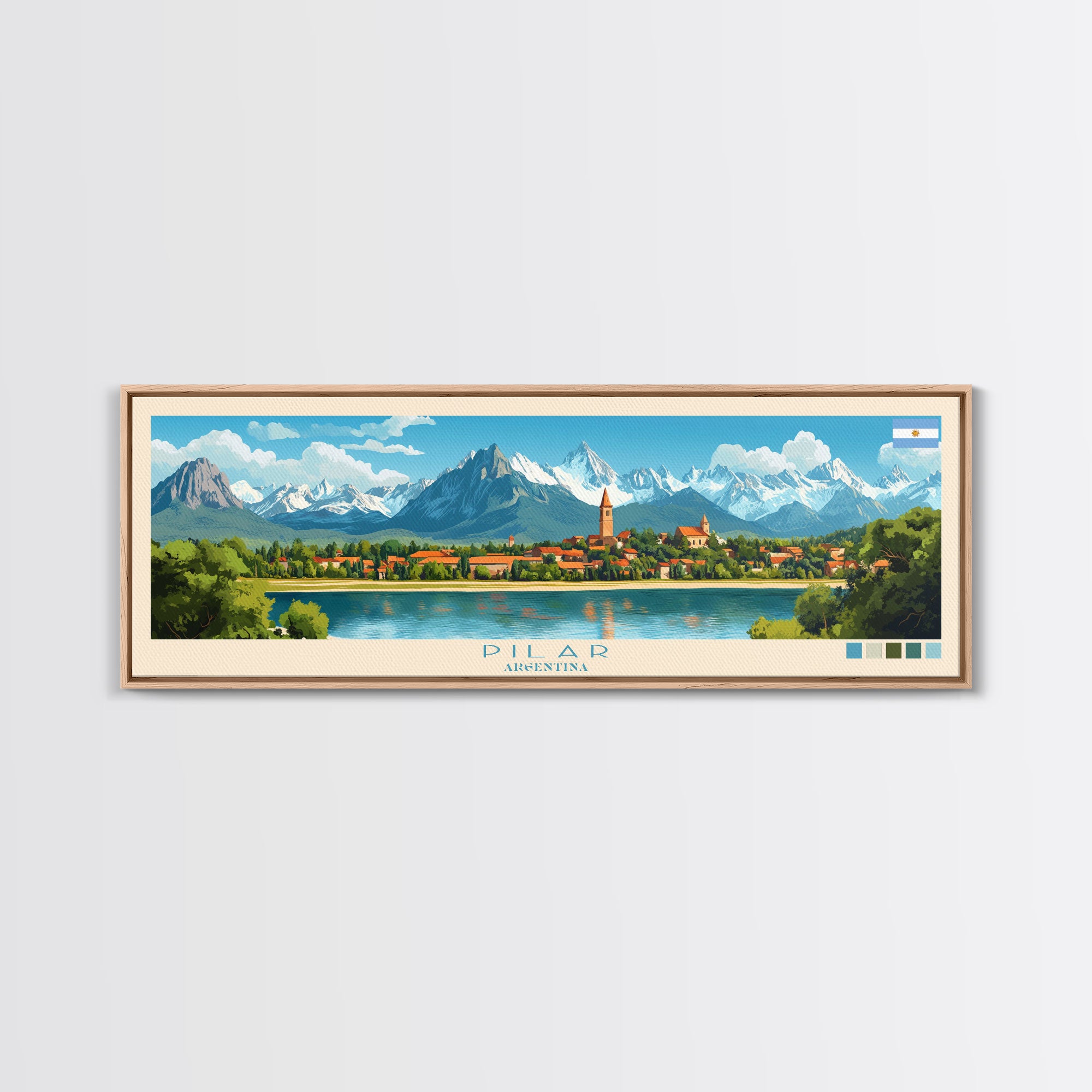 Pilar, Argentina Travel Poster Panoramic Canvas Print, Pilar, Argentin ...