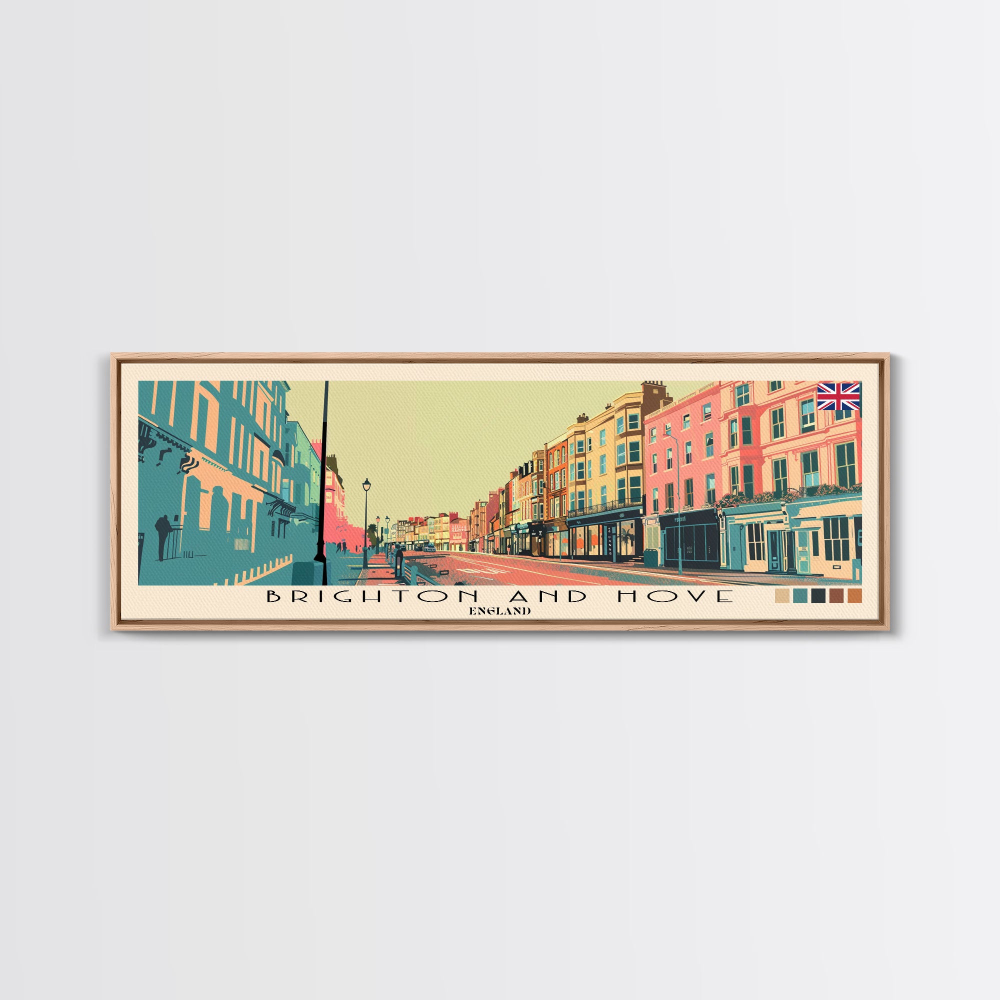 Brighton and Hove, England Panoramic Canvas Print, Brighton and Hove ...