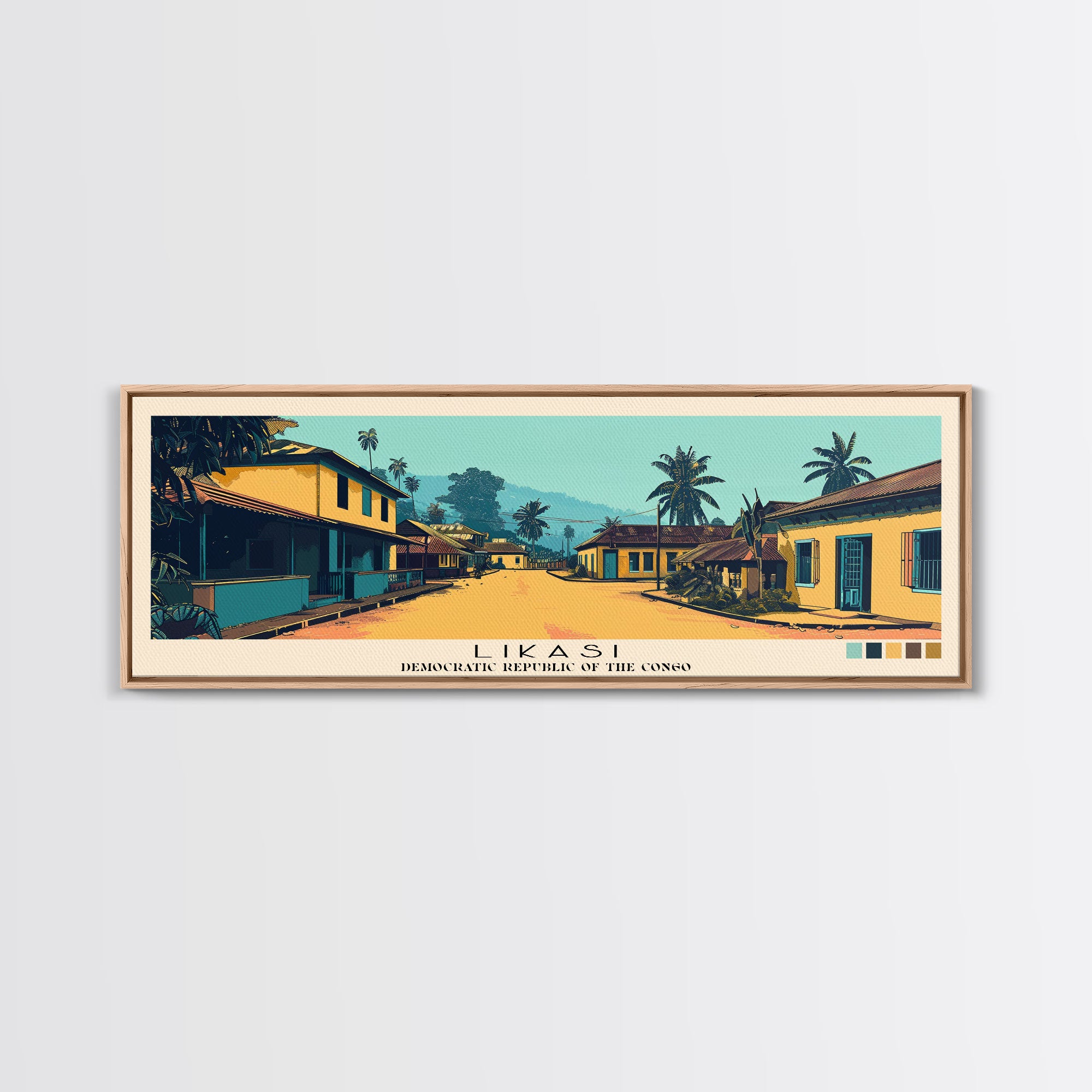 Likasi, Congo Panoramic Canvas Print, Likasi, Congo Painting, Congo Ar ...