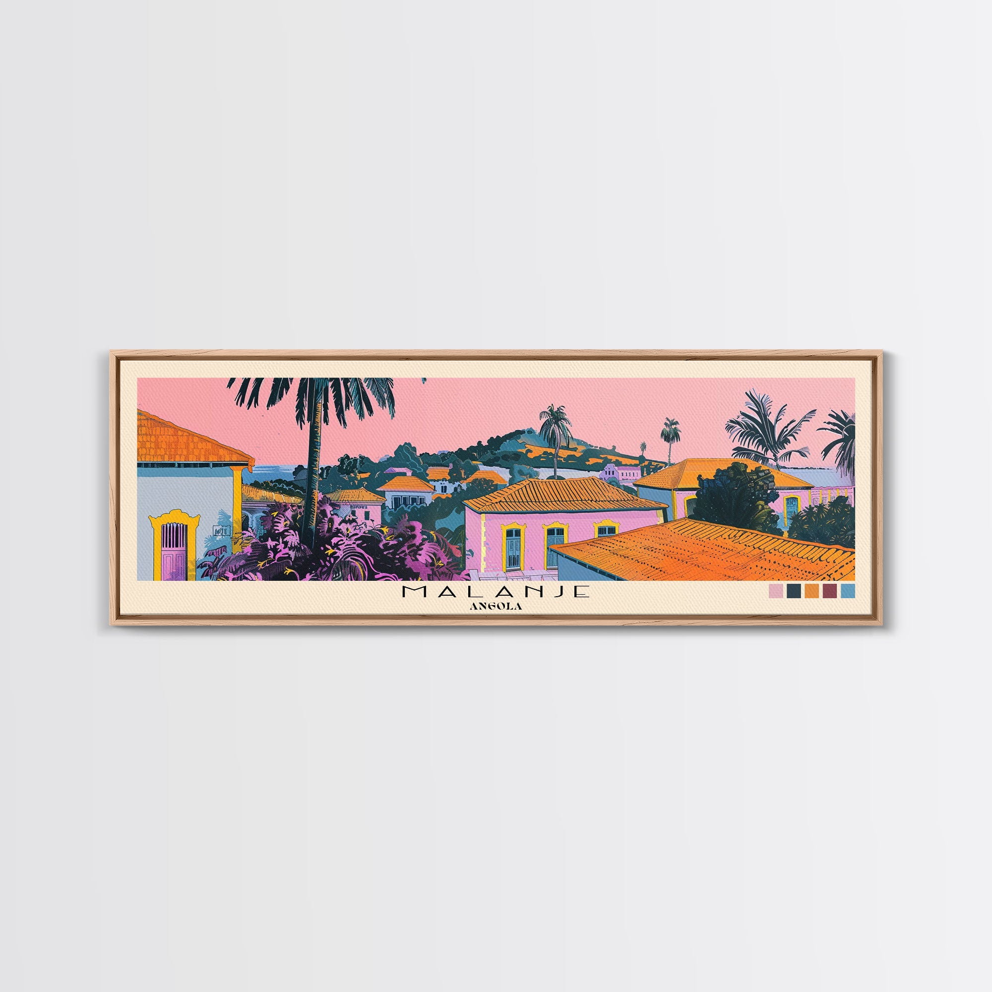 Malanje, Angola Panoramic Canvas Print, Malanje, Angola Painting, Ango ...