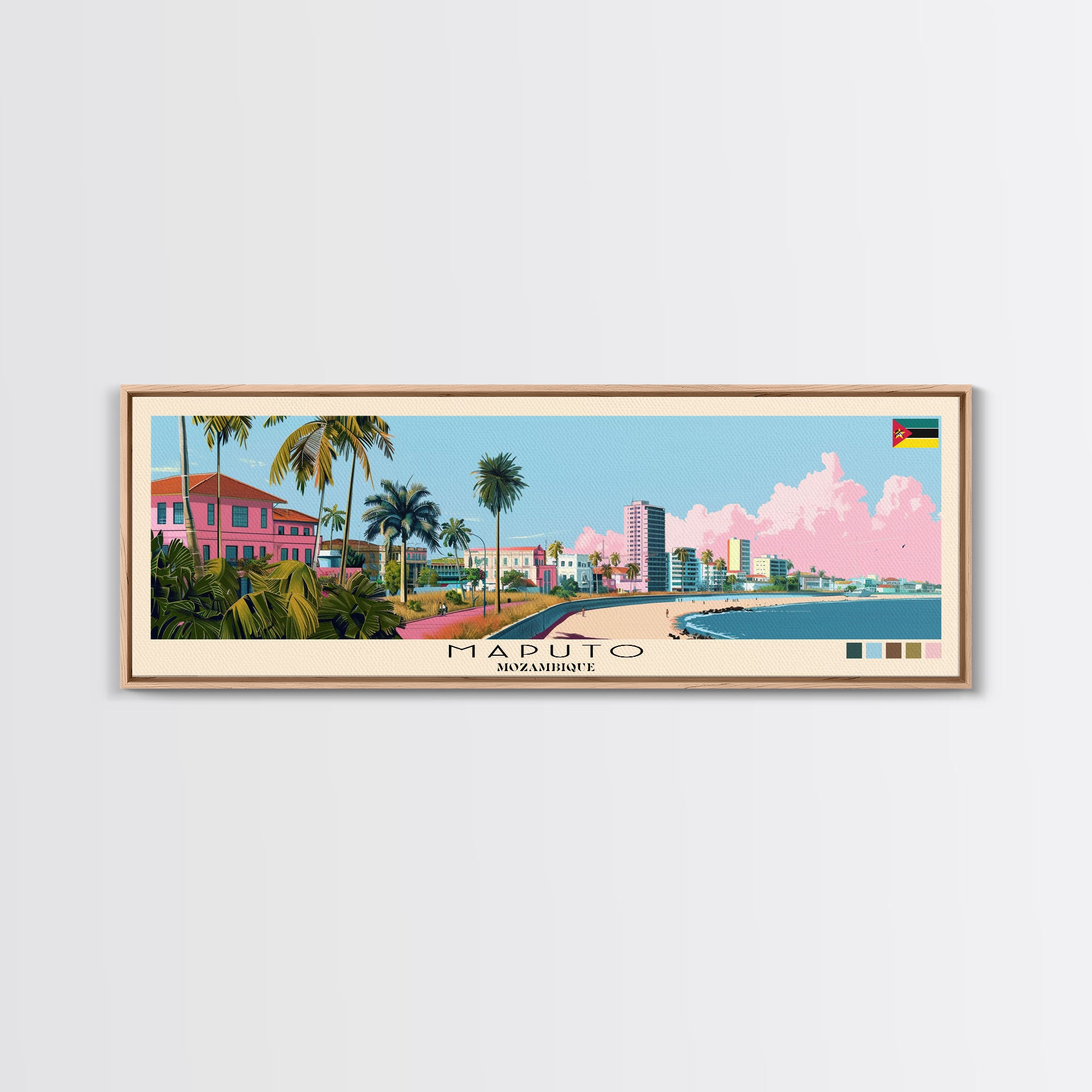 Maputo, Mozambique Panoramic Canvas Print, Maputo, Mozambique Painting ...