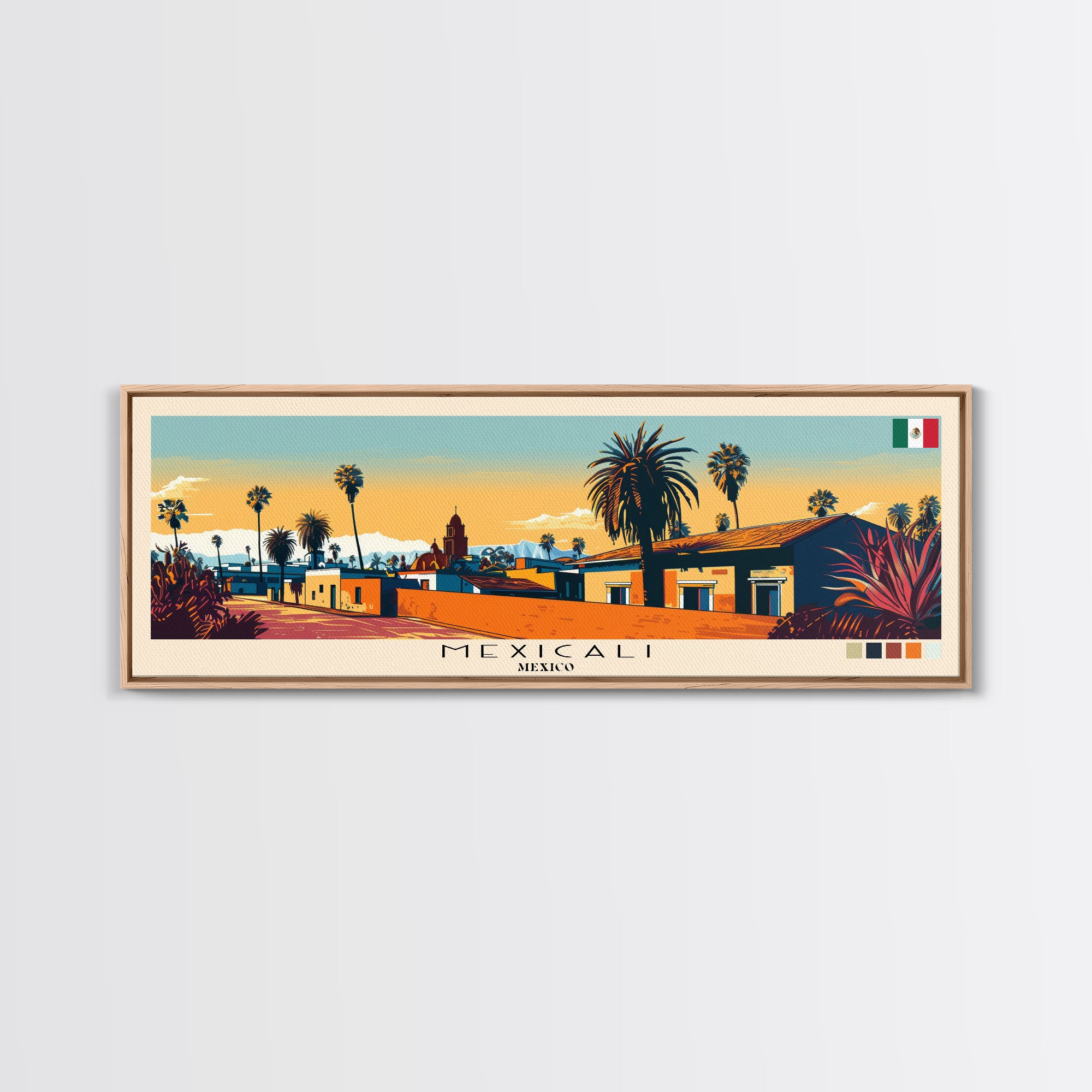 Mexicali, Mexico Panoramic Canvas Print, Mexicali, Mexico Painting, Me ...