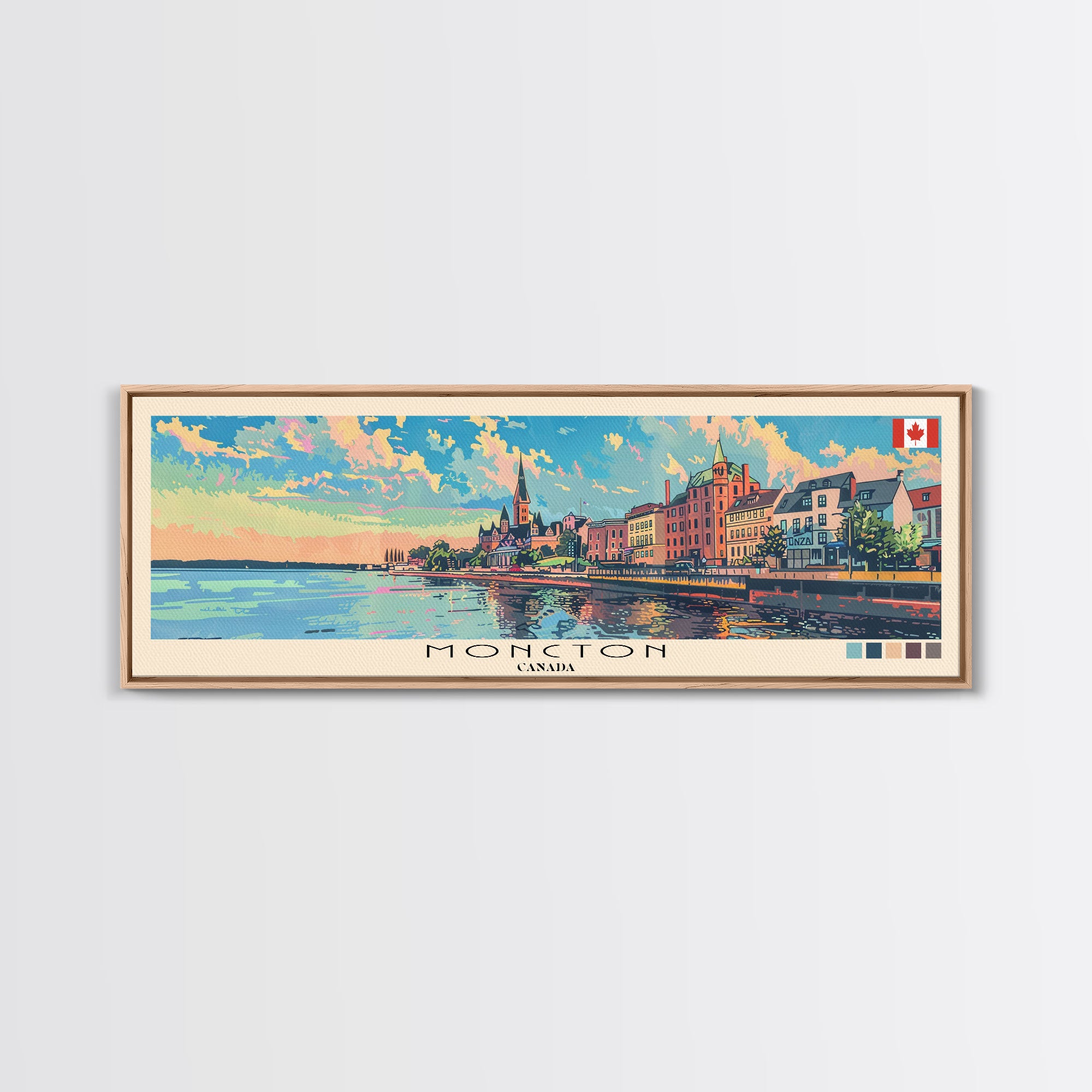 Moncton, Canada Panoramic Canvas Print, Moncton, Canada Painting, Cana ...