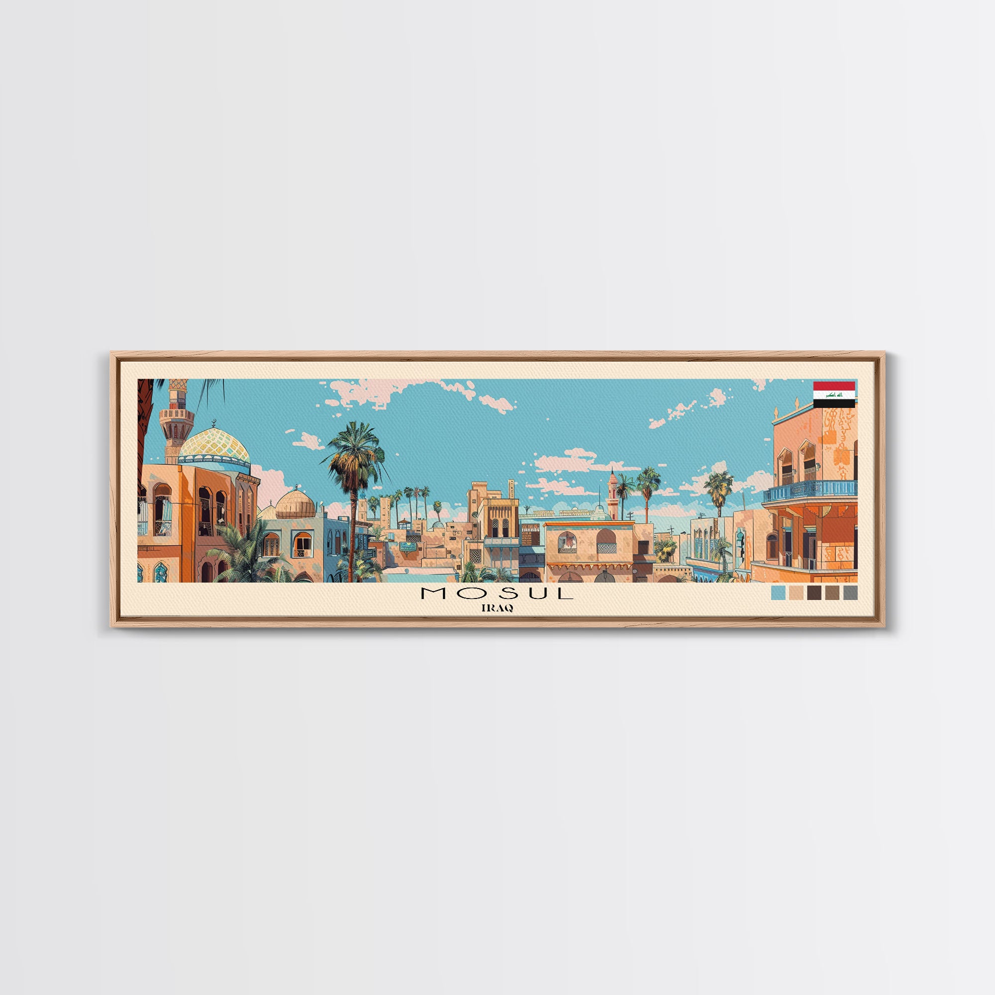 Mosul, Iraq Panoramic Canvas Print, Mosul, Iraq Painting, Iraq Art, Mo ...