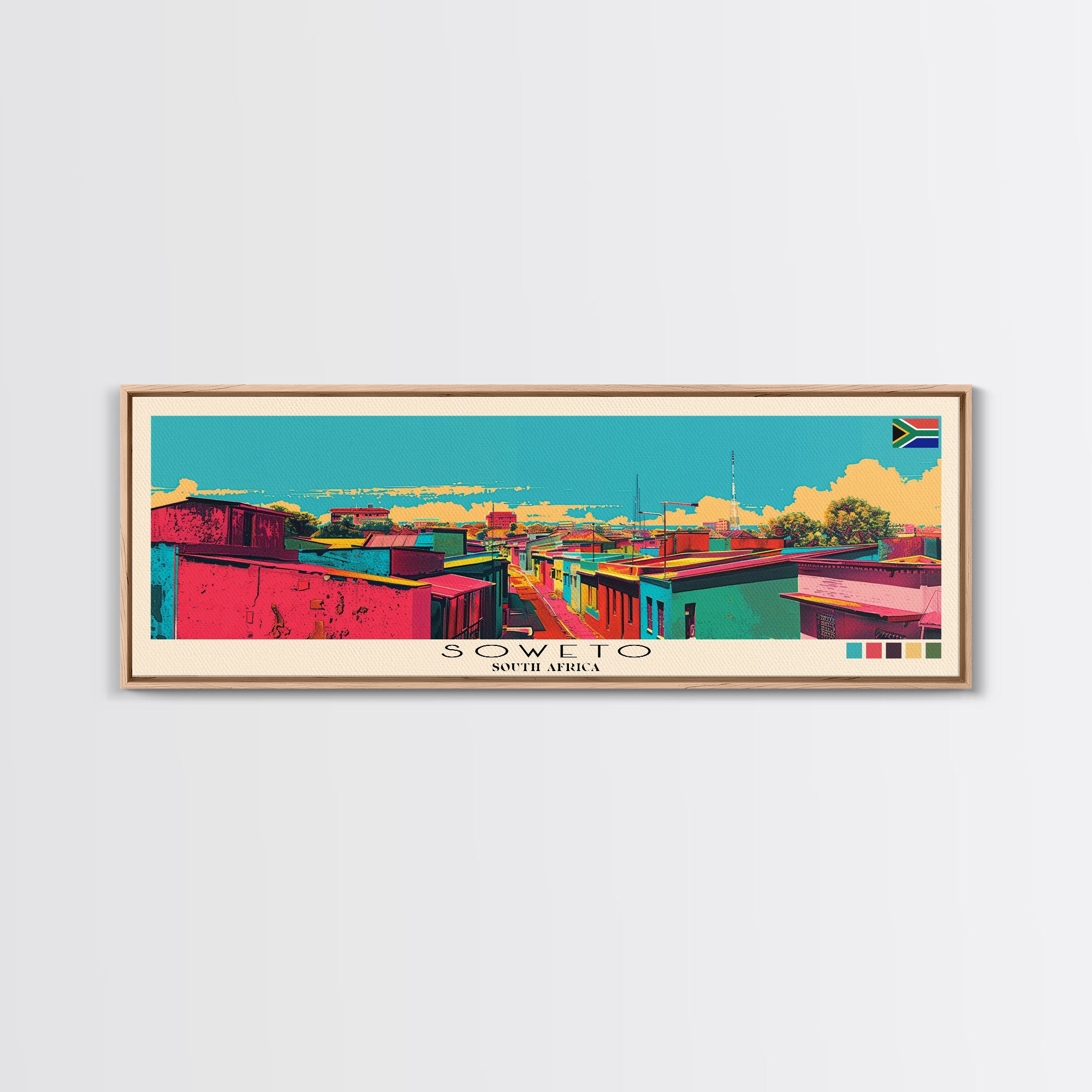 Soweto, South Africa Panoramic Canvas Print, Soweto, South Africa Pain ...