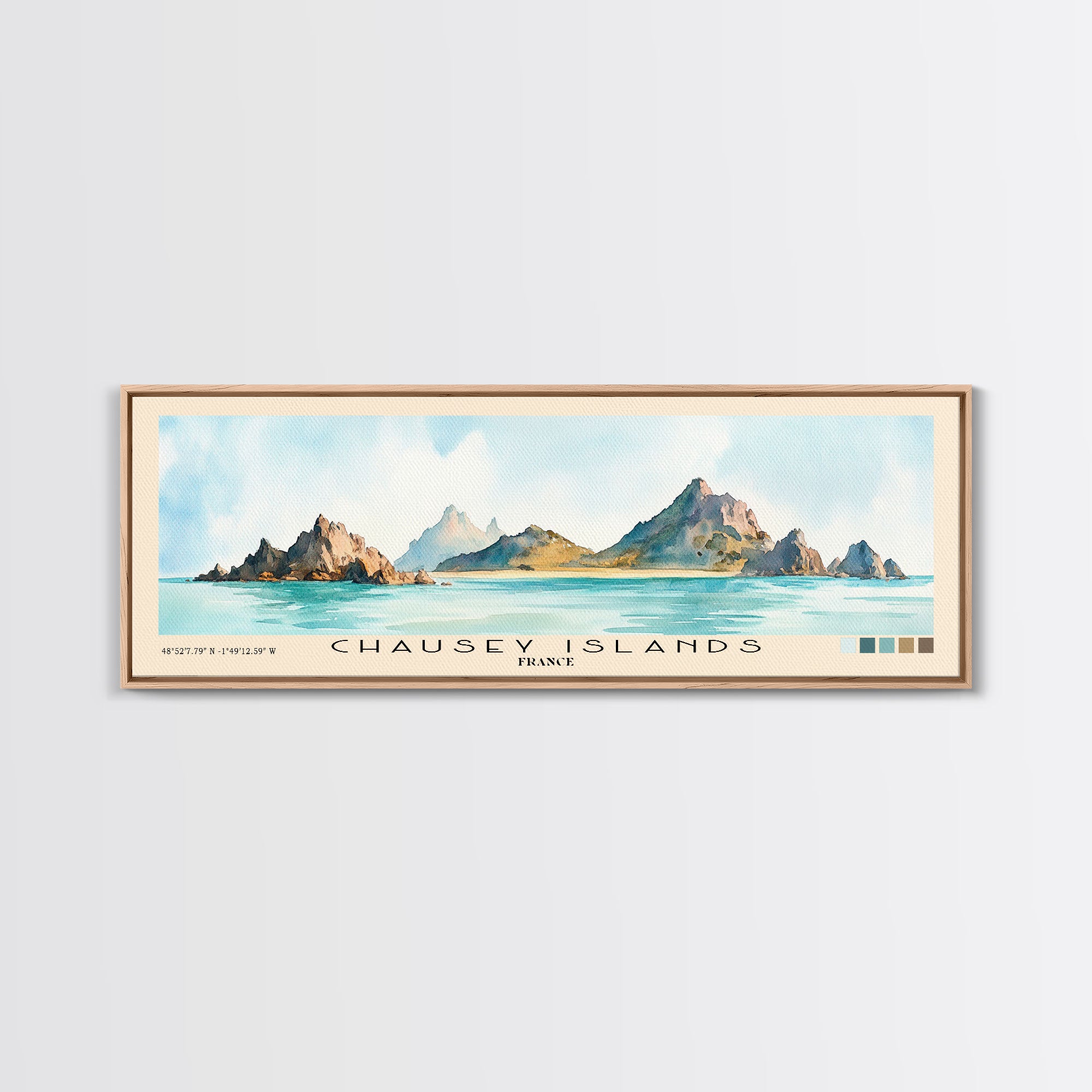 Chausey Islands, France Watercolor Beach Print, Vacation Gift, France ...
