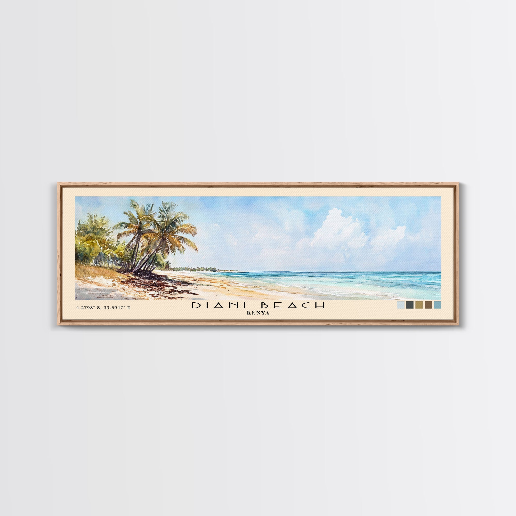 Diani Beach, Kenya Watercolor Print, Vacation Gift, Kenya Wall Art, Va ...