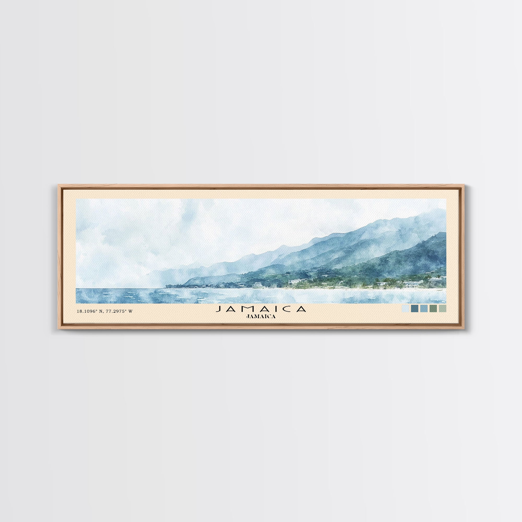 Jamaica, Jamaica Watercolor Beach Print, Vacation Gift, Jamaica Wall A ...